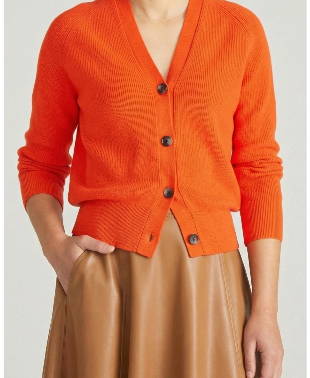 Universal Standard Plus Size Better-Than-Wool Cardigan Sweaters - Orange flame