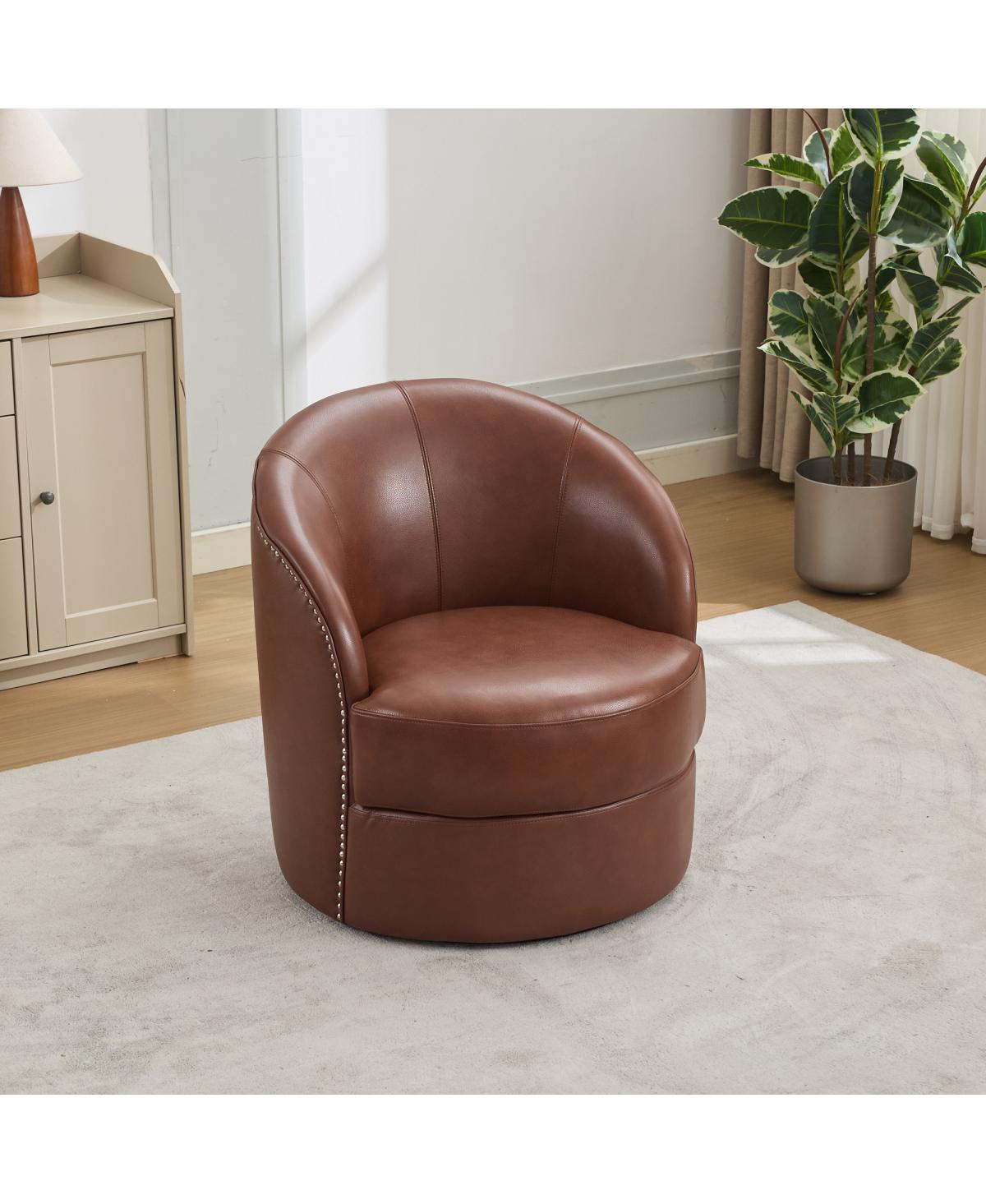 Click here for Streamdale Furniture Leather Swivel Accent Chair... prices