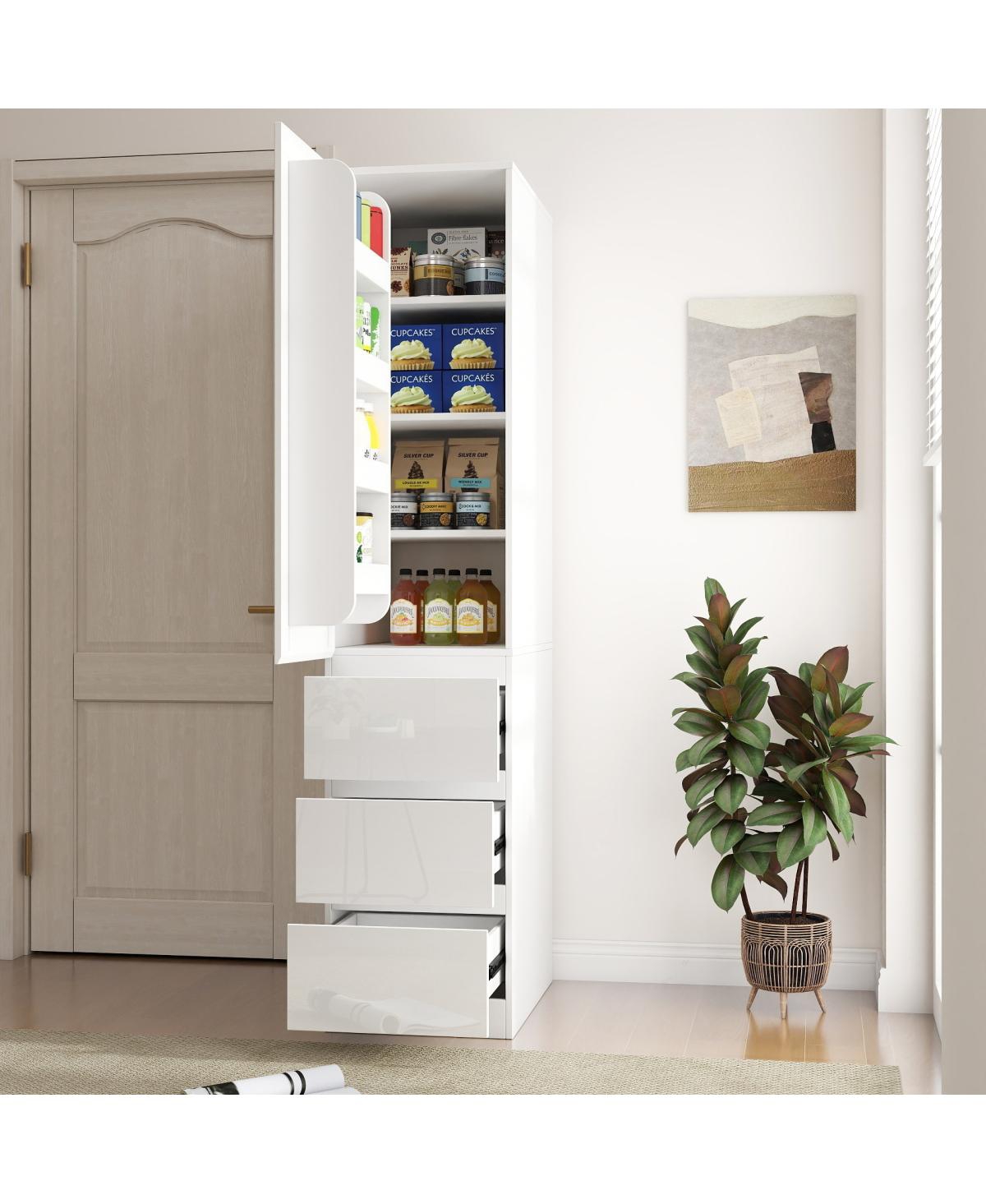 Click here for Streamdale Furniture Pantry Storage Cabinet with D... prices