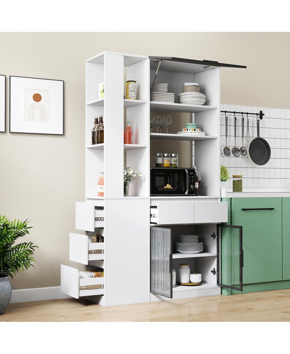 Click here for Streamdale Furniture Tall Storage Cabinet with Mul... prices