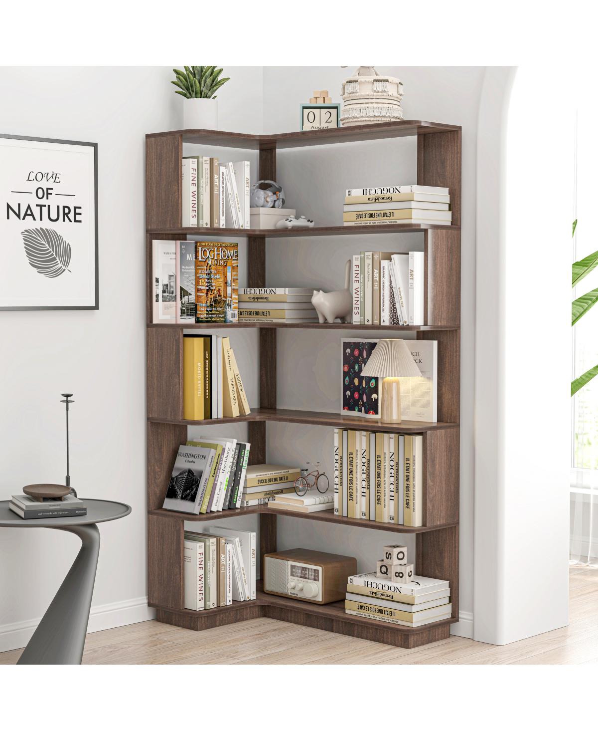 Click here for Streamdale Furniture 90cm L-Shape 5-Tier Corner Bo... prices