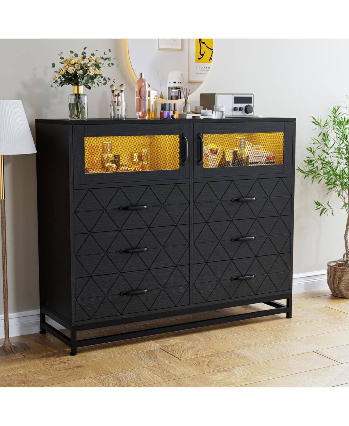 Click here for gaomon Dresser with 6 Drawers and 2-Door Cabinet... prices