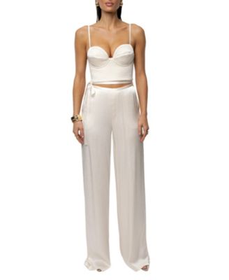 Click here for Jluxlabel Thalia Textured Bustier Deserae Satin Pa... prices