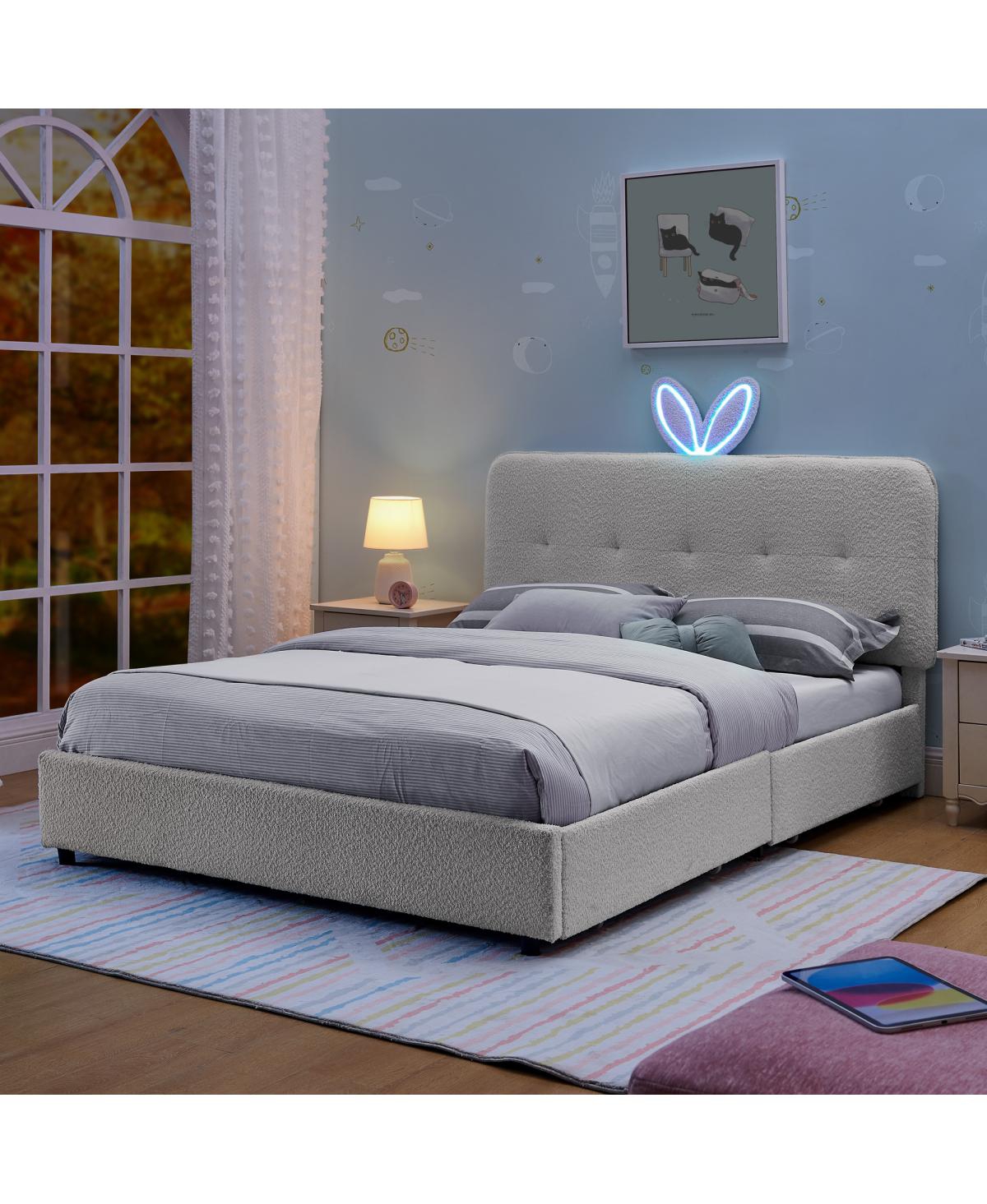 Click here for Streamdale Furniture Kids Upholstered Bed w/ Rabbi... prices