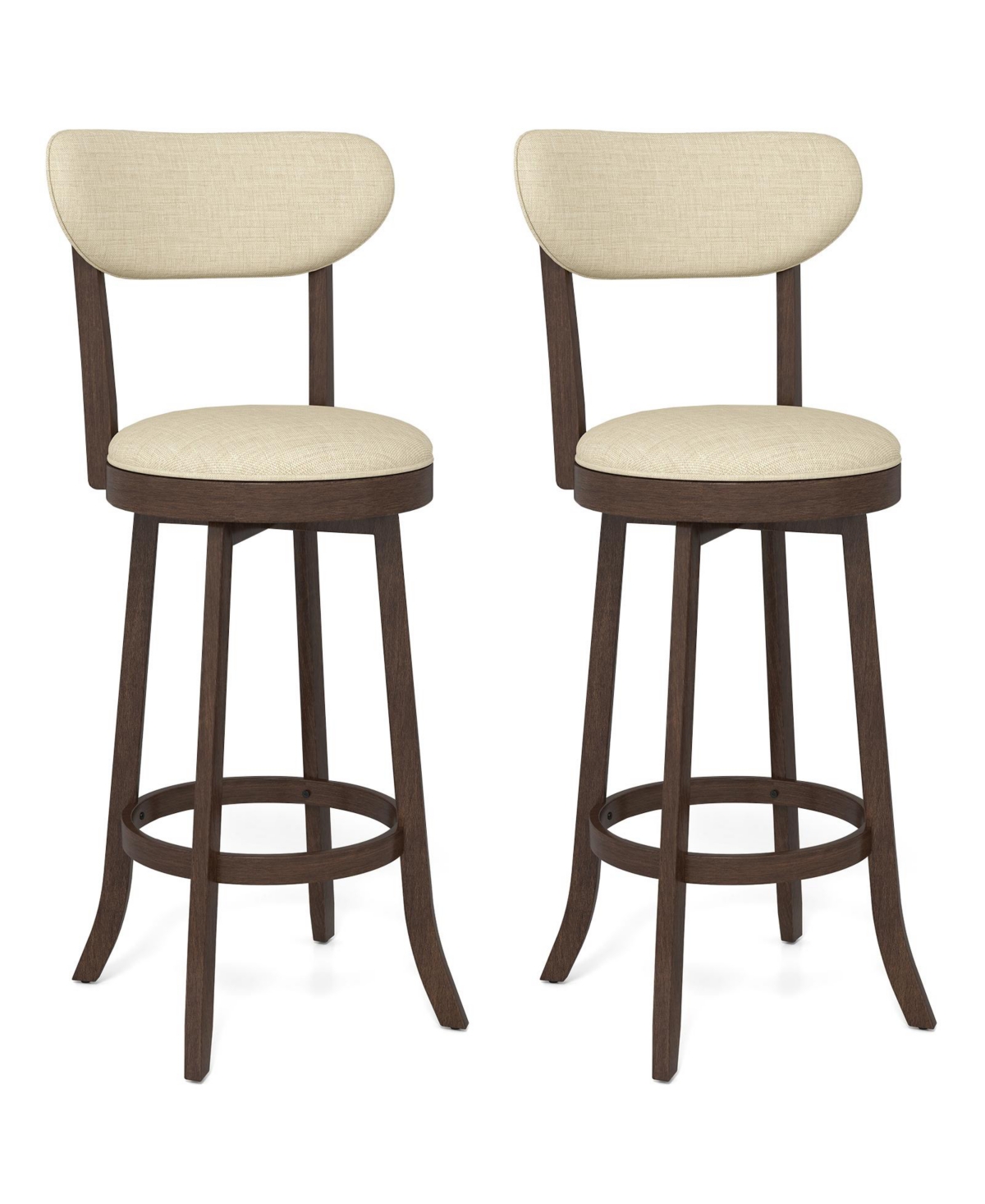 Click here for Sugift Bar Height Swivel Chairs Set of Two with Pa... prices