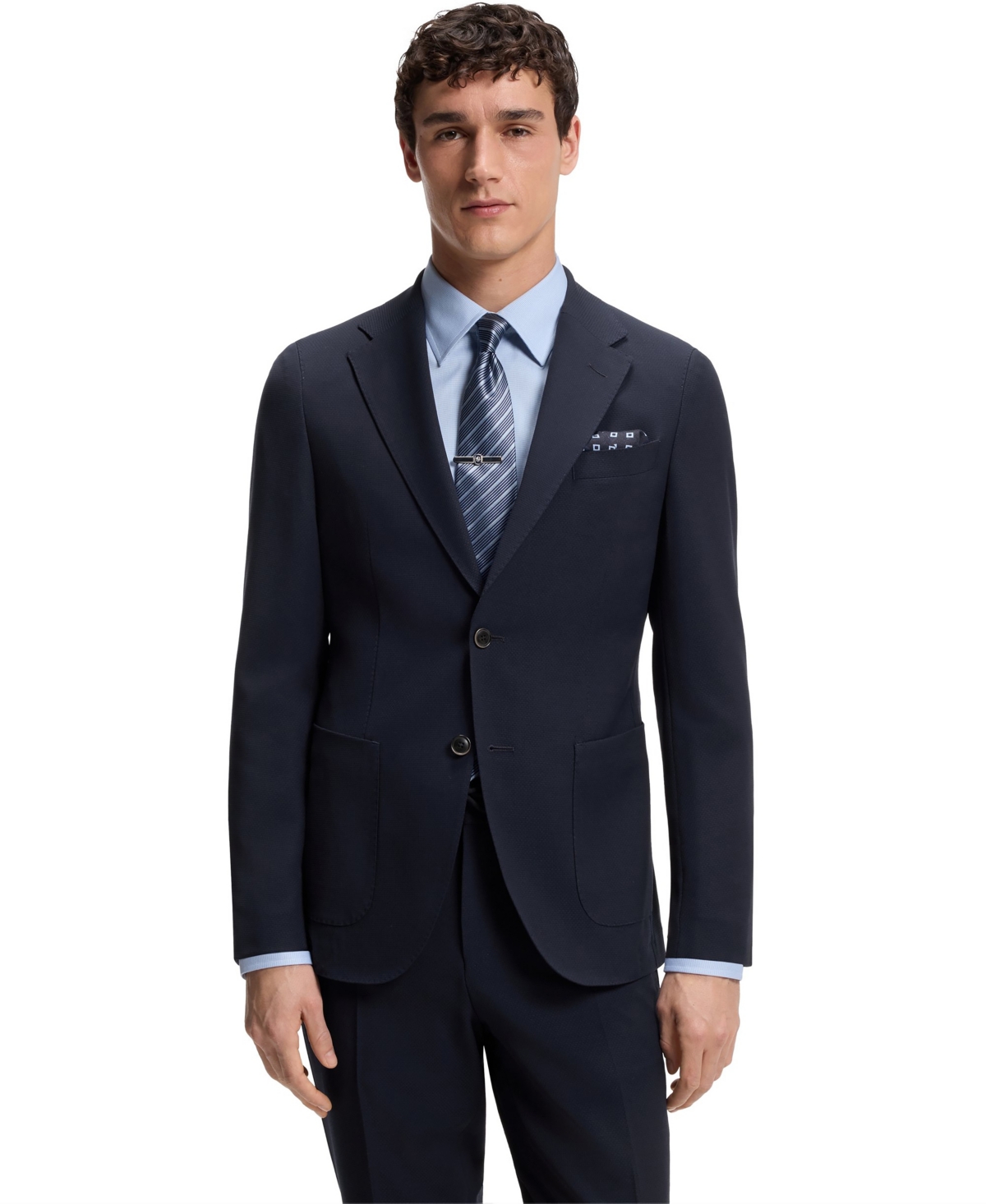 Click here for Boss by Hugo Boss Mens Virgin Wool-Silk Slim-Fit B... prices