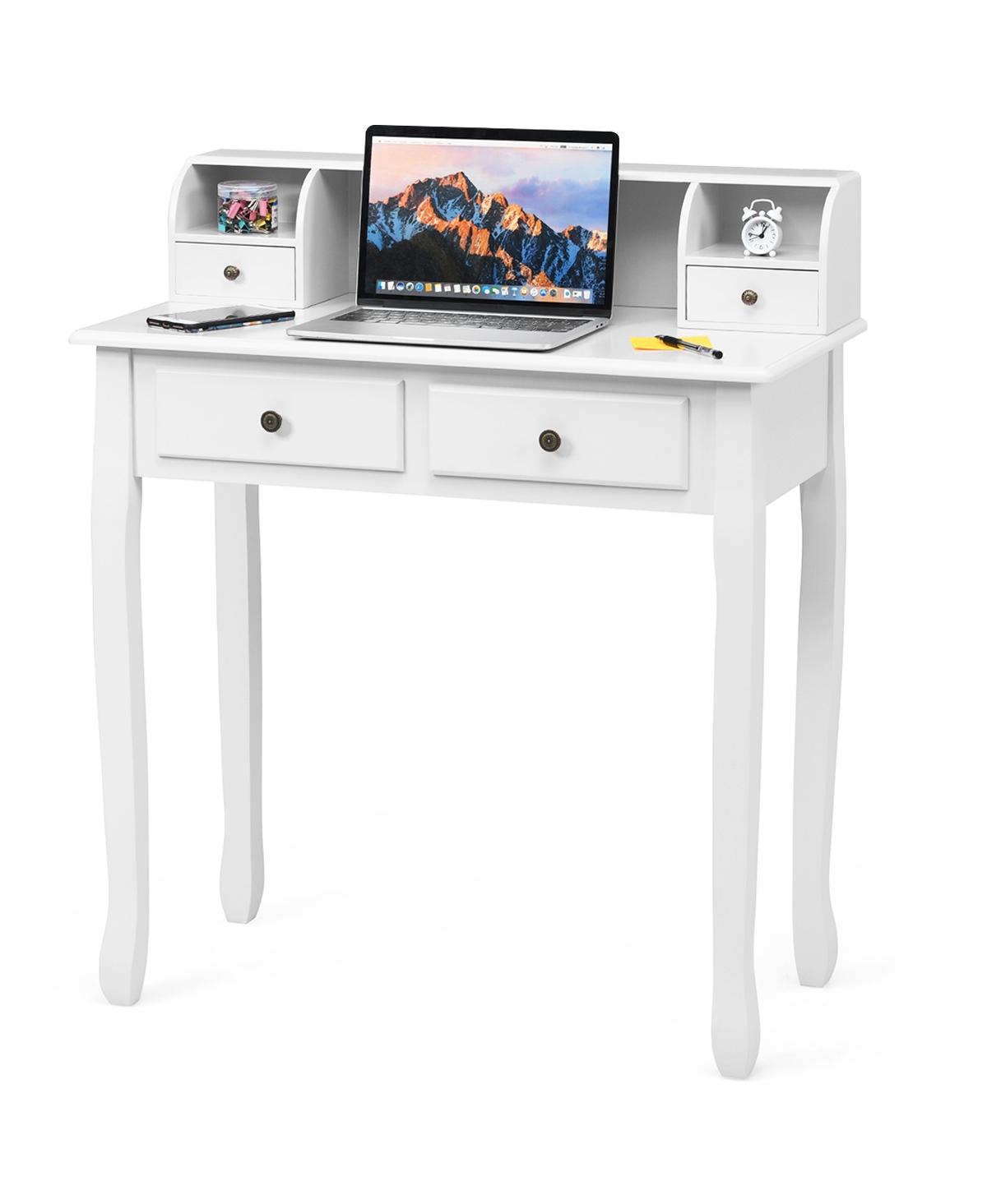 Click here for Gouun Writing Desk with 4 Drawers  Mdf and Candlen... prices