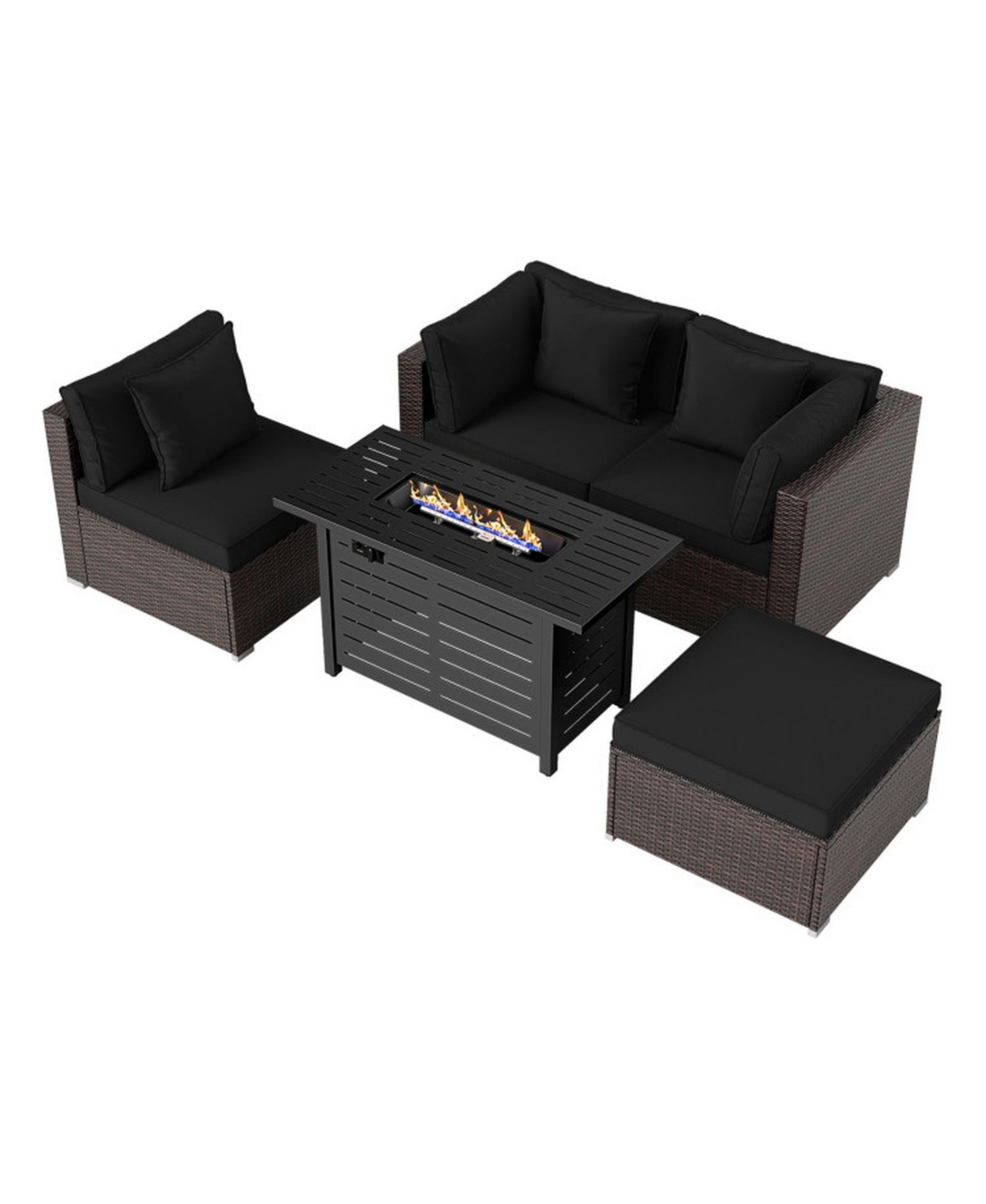 Click here for Sugift Heavy-Duty Frame Rattan Sofa Set with 60000... prices