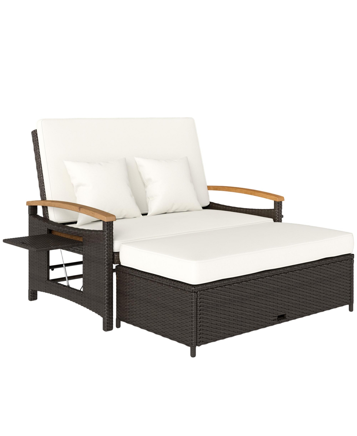 Click here for Outsunny Rat Outdoor Daybed w/4-Level Adjustable B... prices