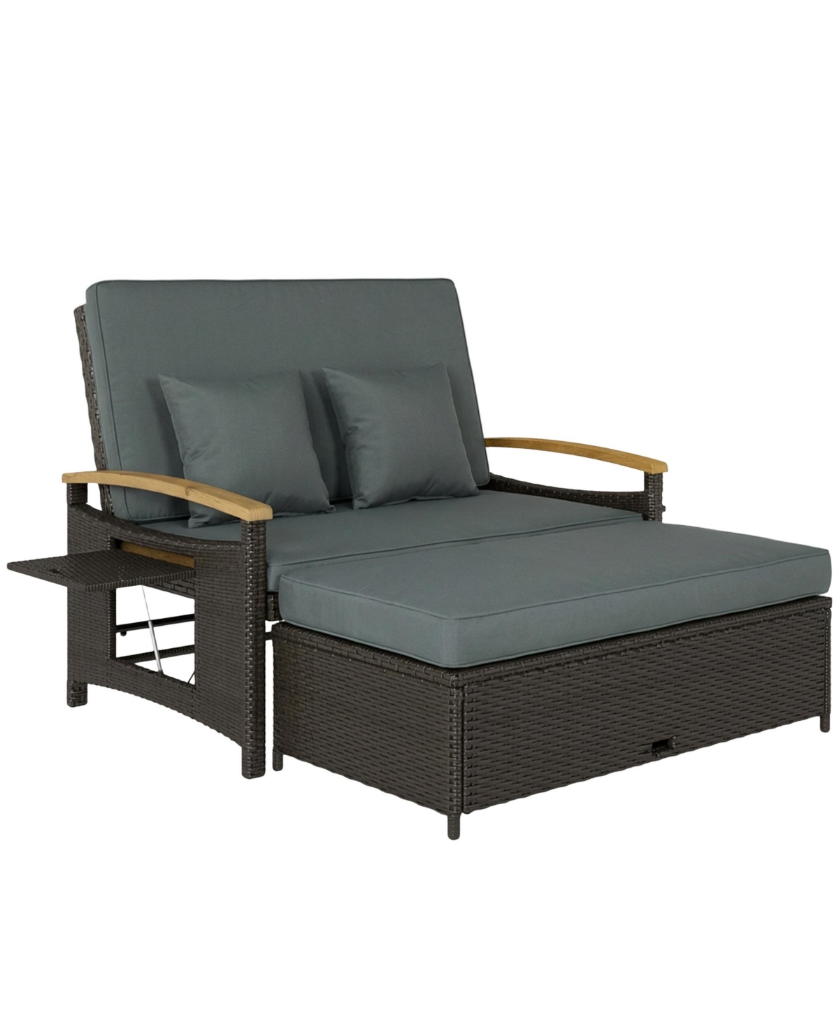 Click here for Outsunny Rat Outdoor Daybed w/4-Level Adjustable B... prices
