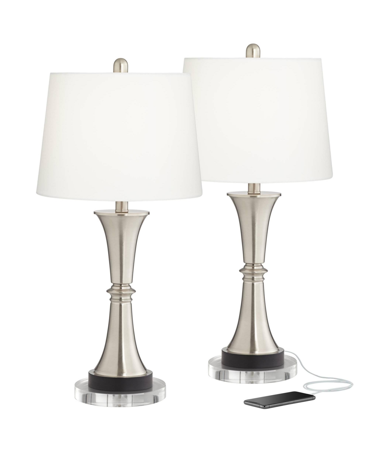 Click here for 360 Lighting Seymore Modern Table Lamps Set of 2 w... prices