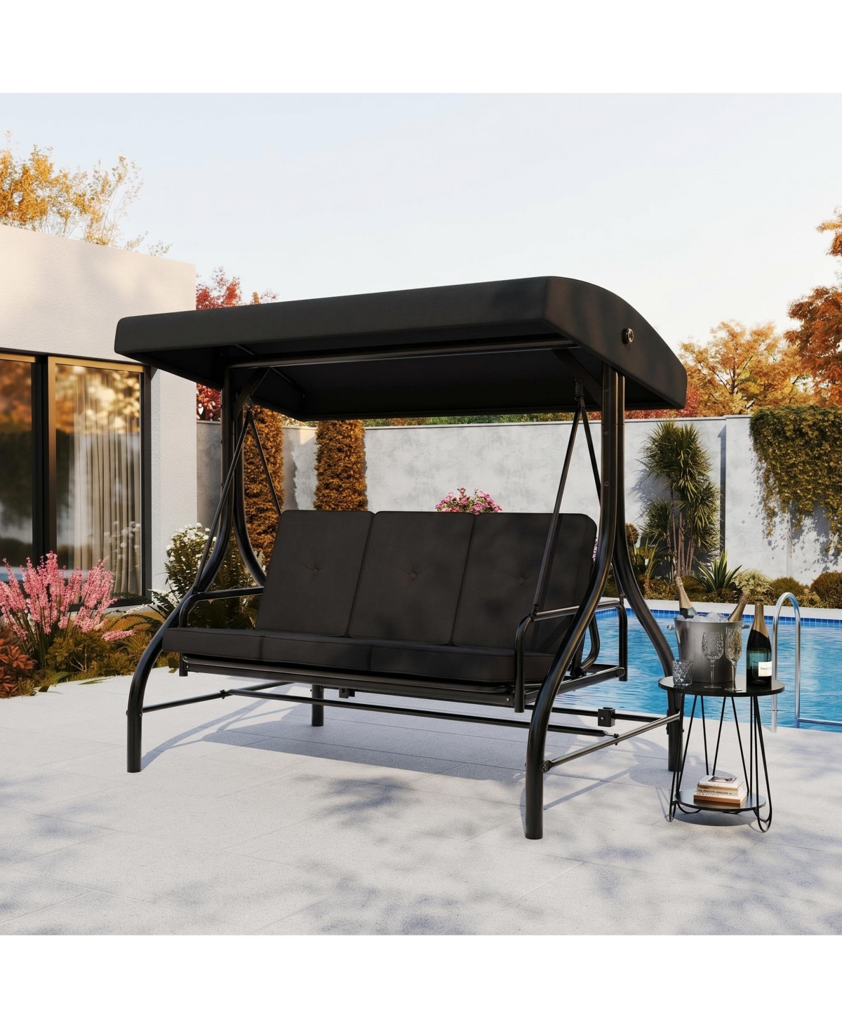 Click here for GarveeLife 3-Seat Outdoor Patio Swing Chair with A... prices