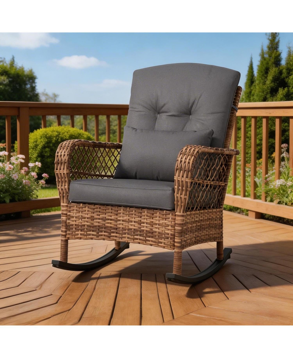 Click here for GarveeLife Outdoor Wicker Rocking Chairs  Pe Ratta... prices