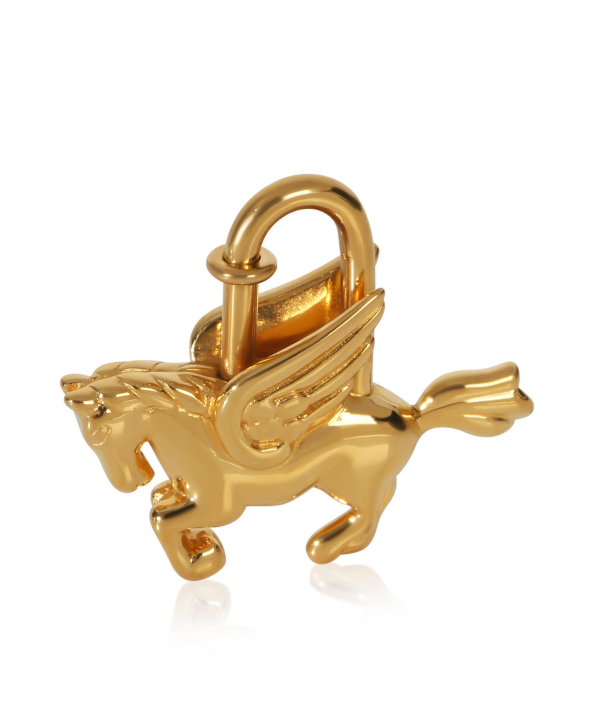 Click here for Pre-Owned HERMES Gold-Plated Pegasus Cadena Lock -... prices