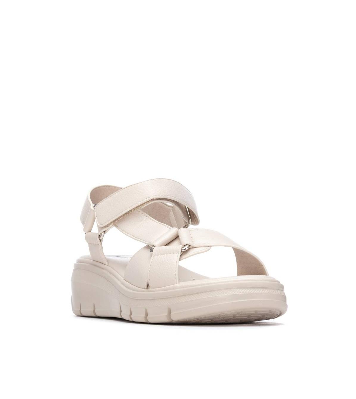 Click here for Xti Womens Comfort Wedge Strappy Sandals - Ice prices