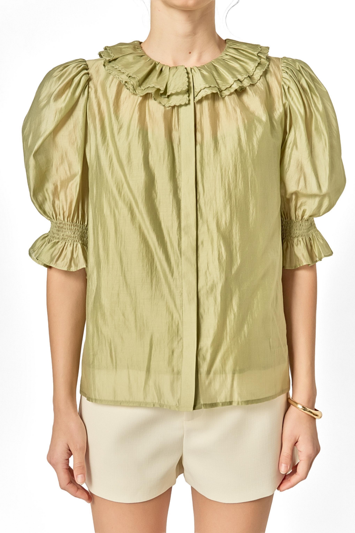 Click here for English Factory Womens Ruffled Short Sleeves Blous... prices