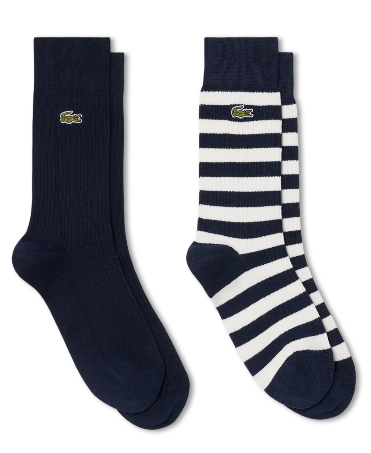 Click here for Lacoste Mens Fancy Crew Socks  2-Pack - Navy Blue/... prices