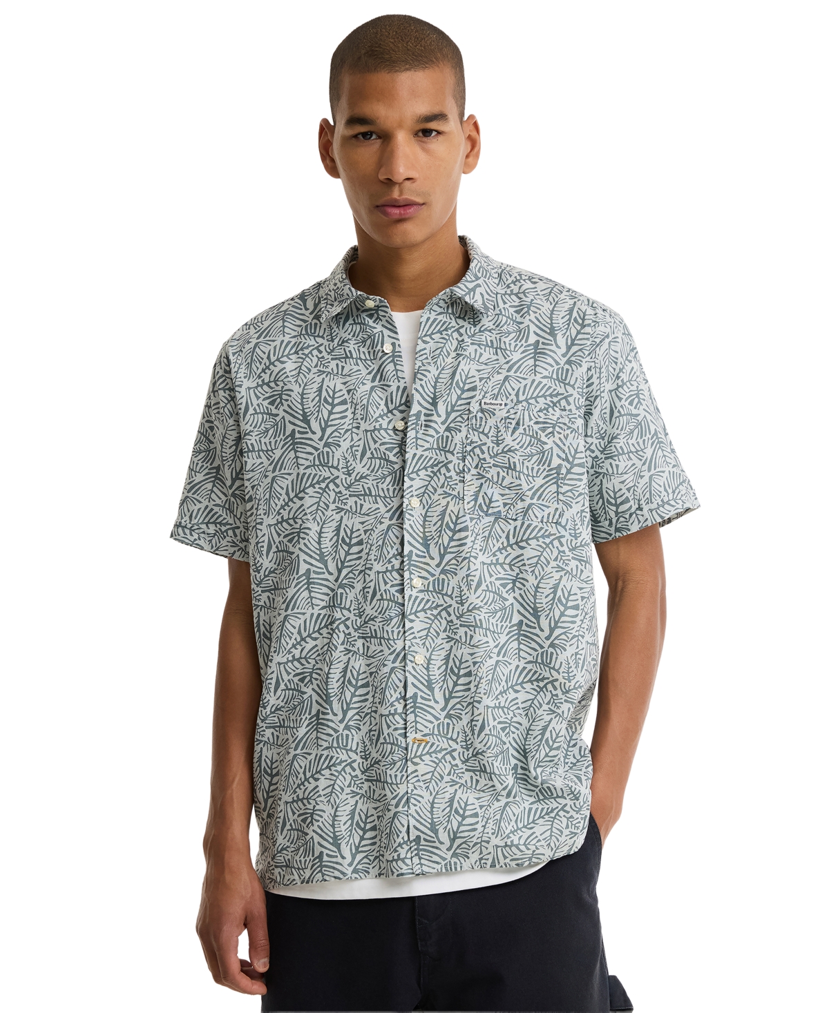 Click here for Barbour Mens Dearham Printed Summer Shirt - Dusty... prices