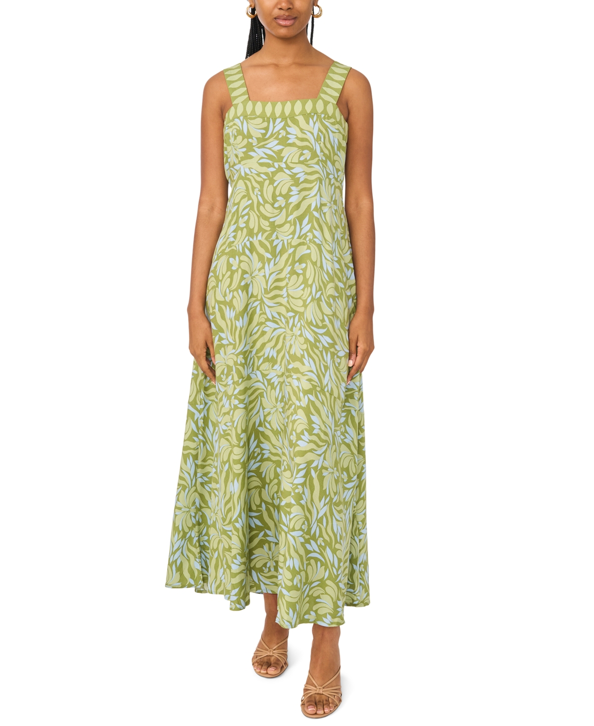 Click here for Msk Womens Smocked Back Challis Maxi Dress - Peat... prices