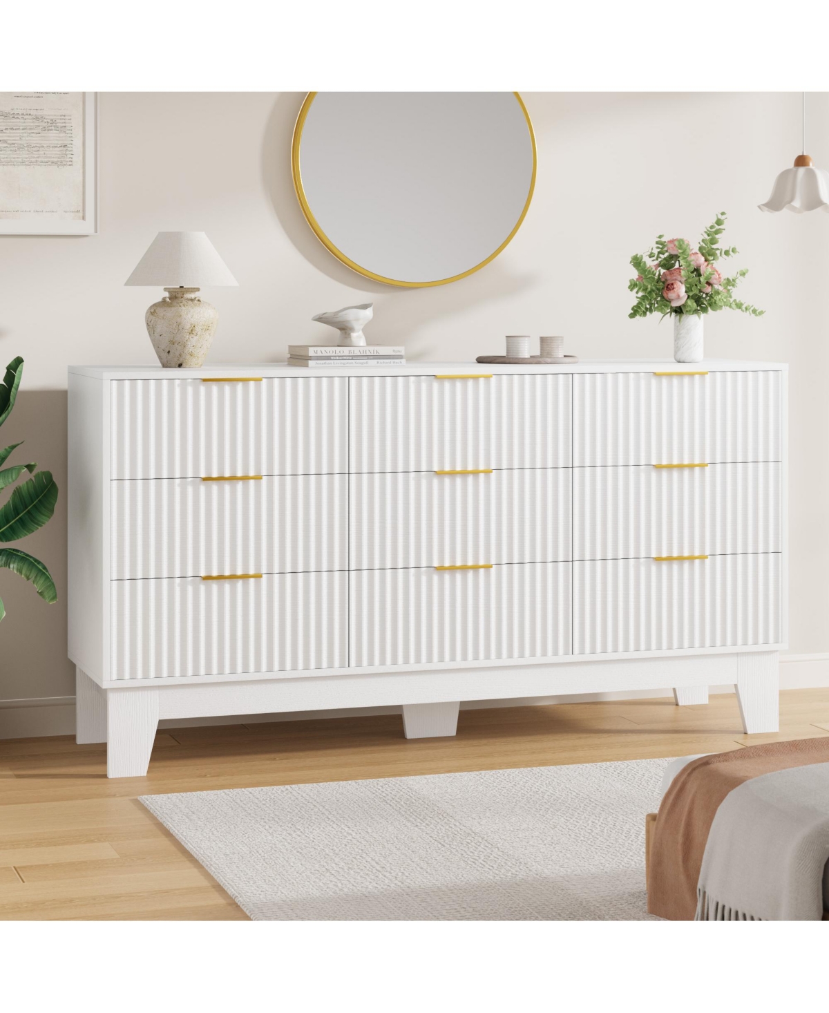 Click here for homfan 9 Drawer Dresser for Bedroom  47 Wide Flute... prices