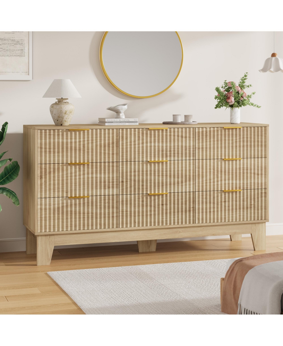Click here for homfan 9 Drawer Dresser for Bedroom  47 Wide Flute... prices