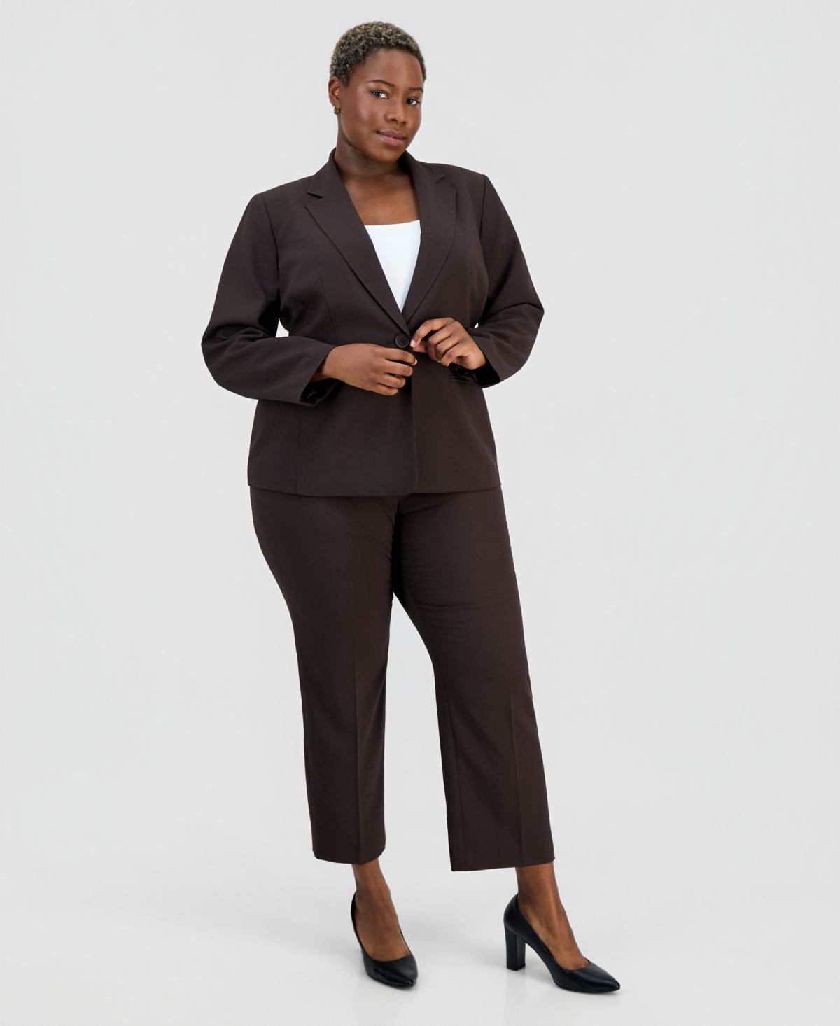 Click here for Le Suit Plus Size One-Button Notch-Collar Jacket &... prices