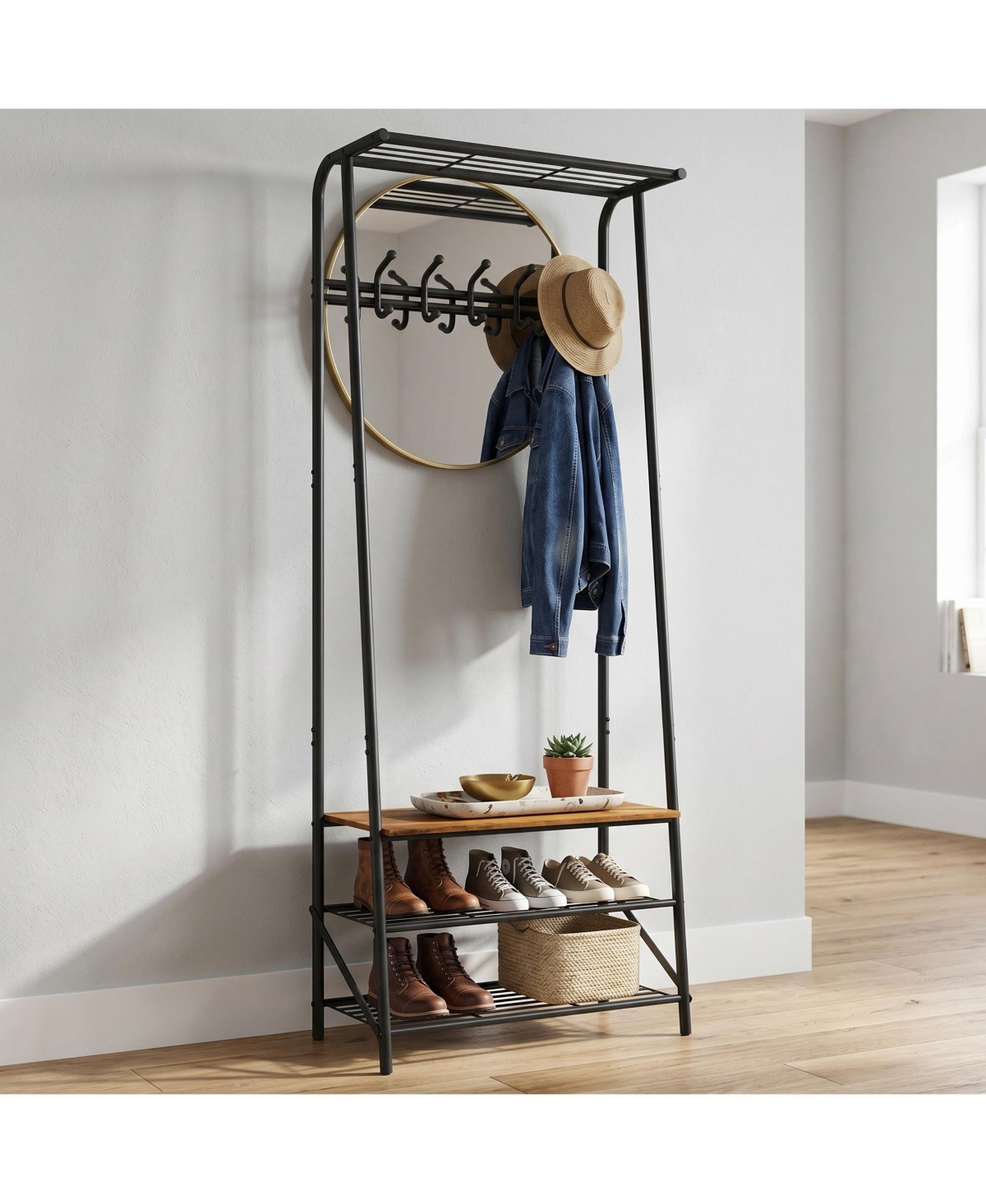 Click here for homfan Space-Saving Entryway Hall Tree With Single... prices