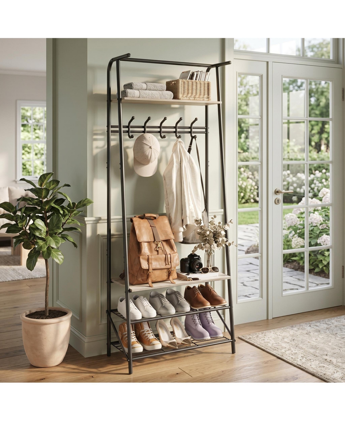 Click here for homfan Space-Saving Entryway Hall Tree With Single... prices