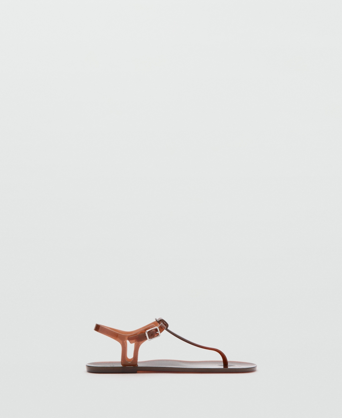 Click here for Mango Womens Buckle Closure Jelly Sandals - Chocol... prices