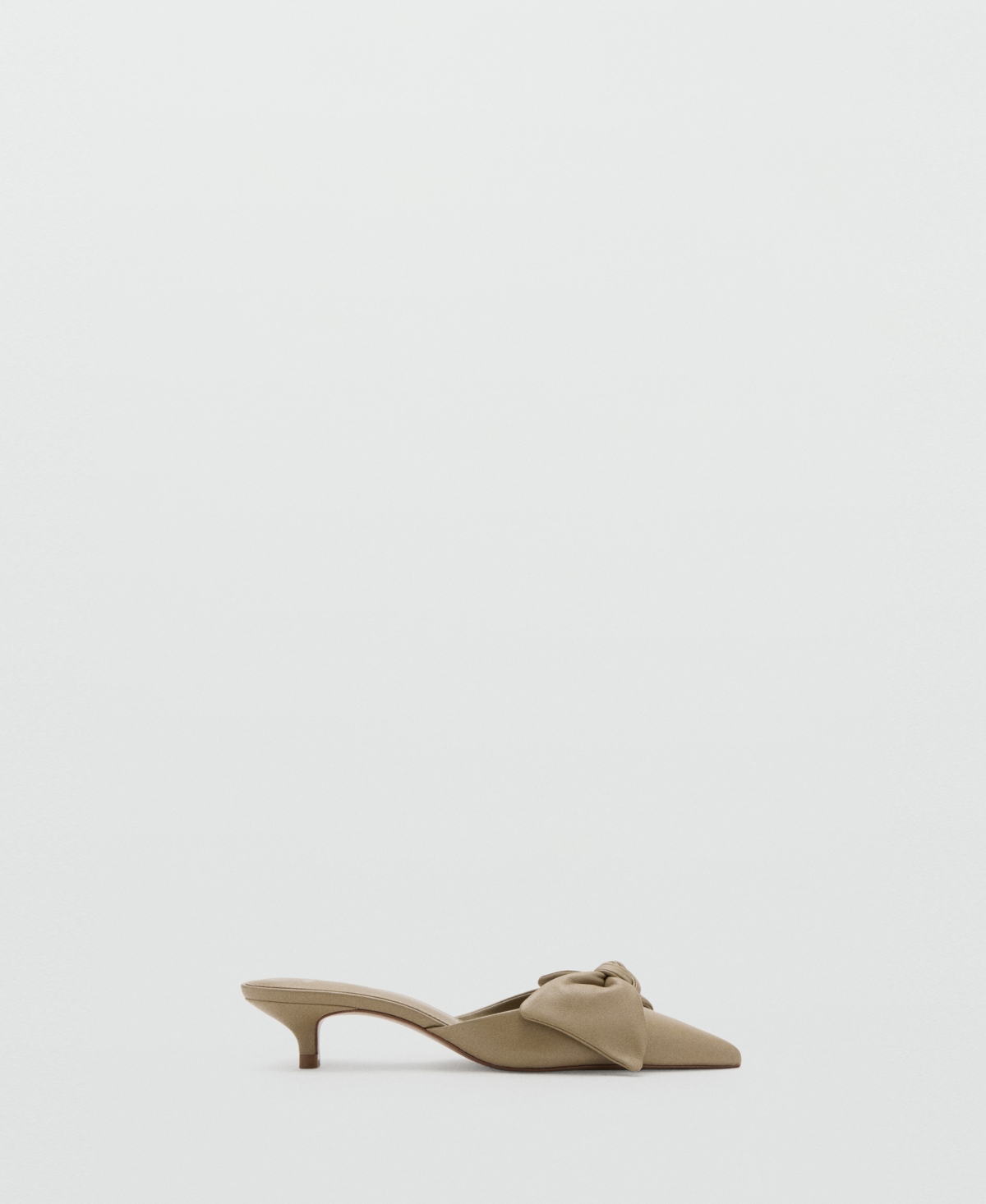 Click here for Mango Womens Bow Heeled Leather Shoes - Ecru prices