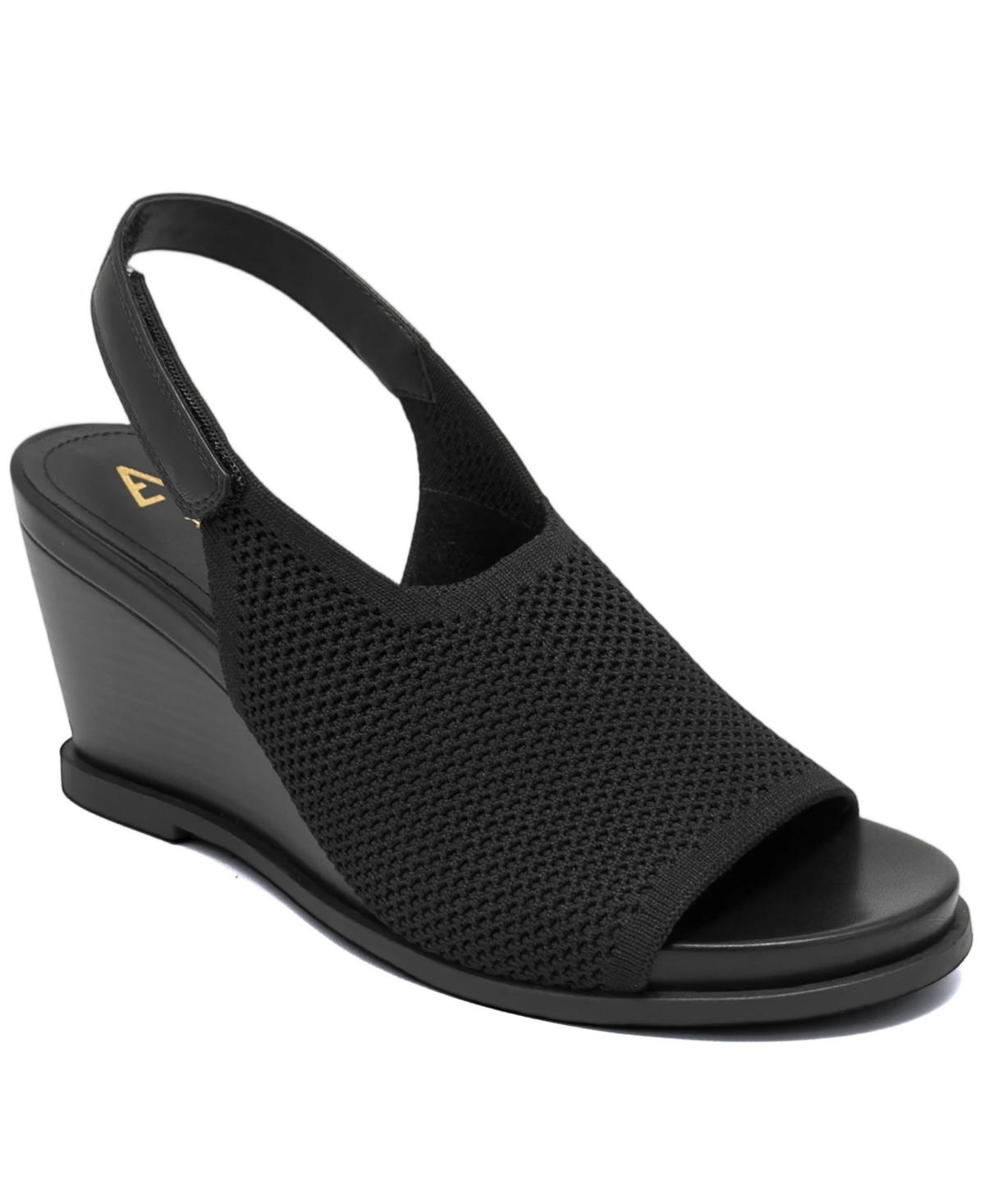 Click here for Aerosoles Womens Dell Wedge Sandals - Black Knit T... prices