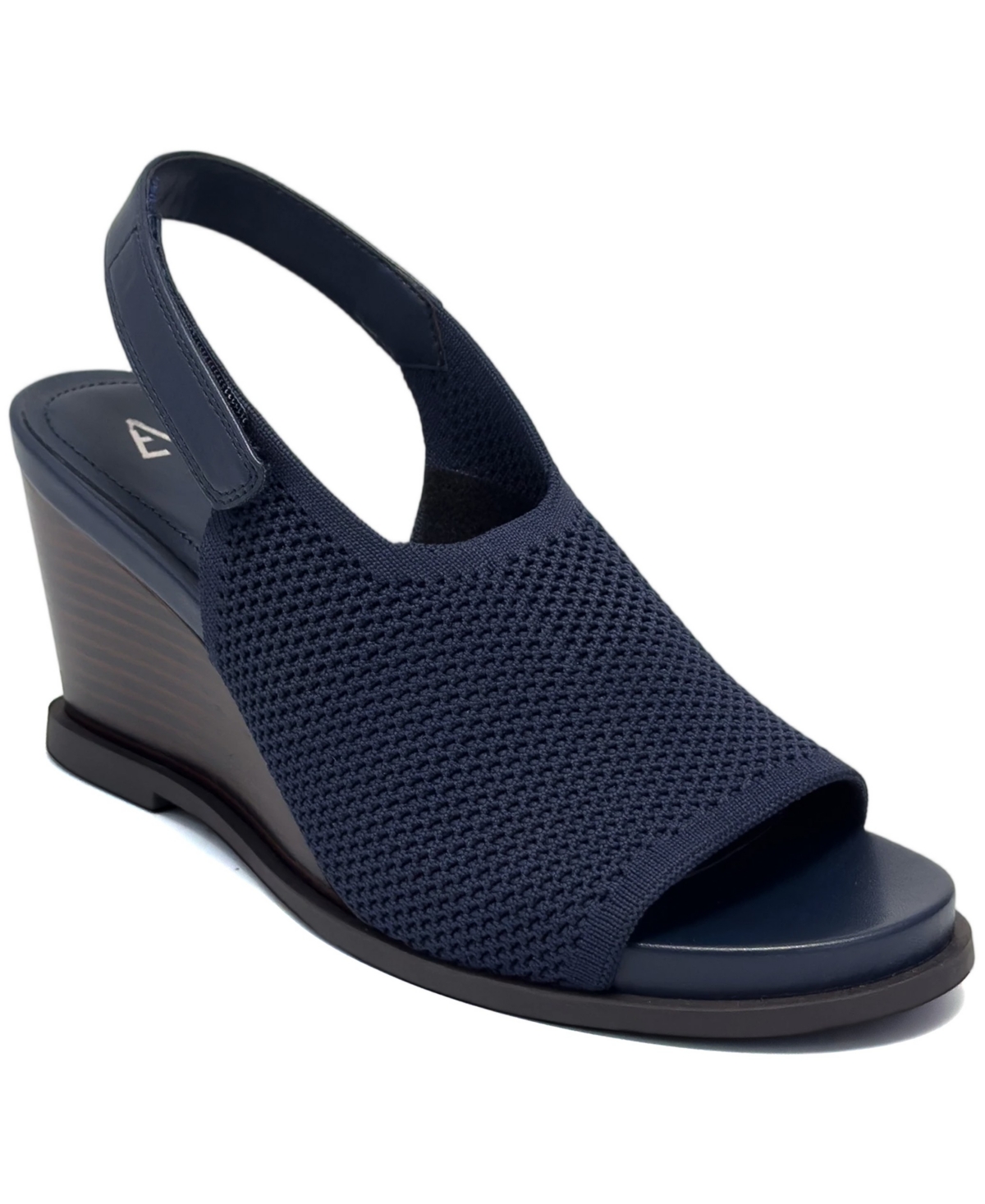 Click here for Aerosoles Womens Dell Wedge Sandals - Navy Knit Te... prices