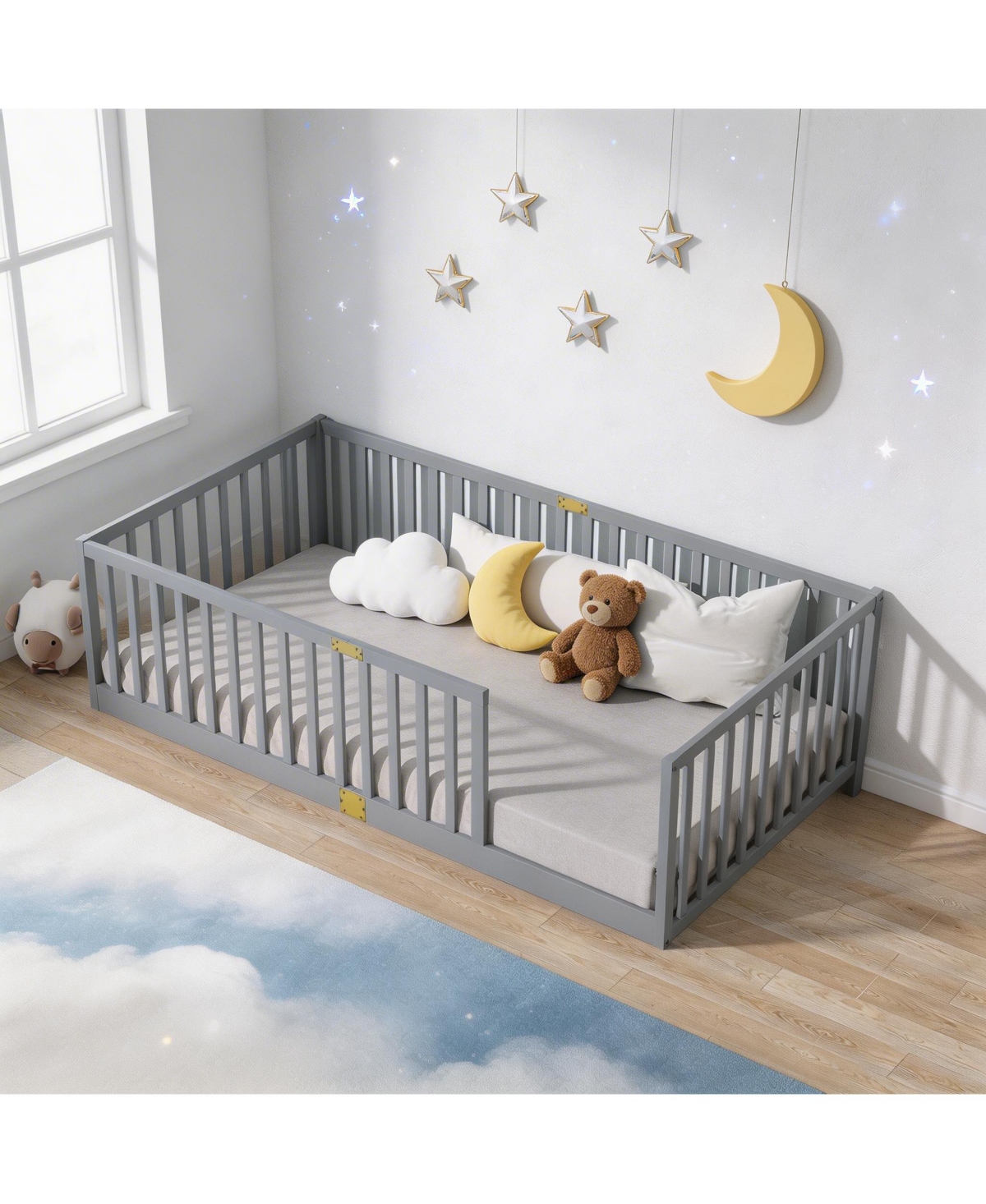 Click here for Sailvan Bed with High Fence Railings  Solid Rubber... prices