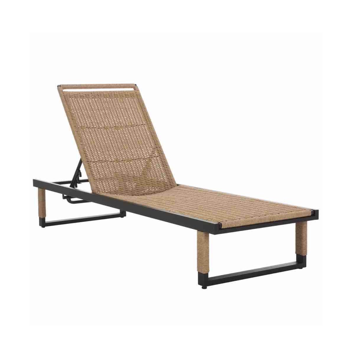 Click here for Augusta Home Arman Lounger - Black/heather tan prices