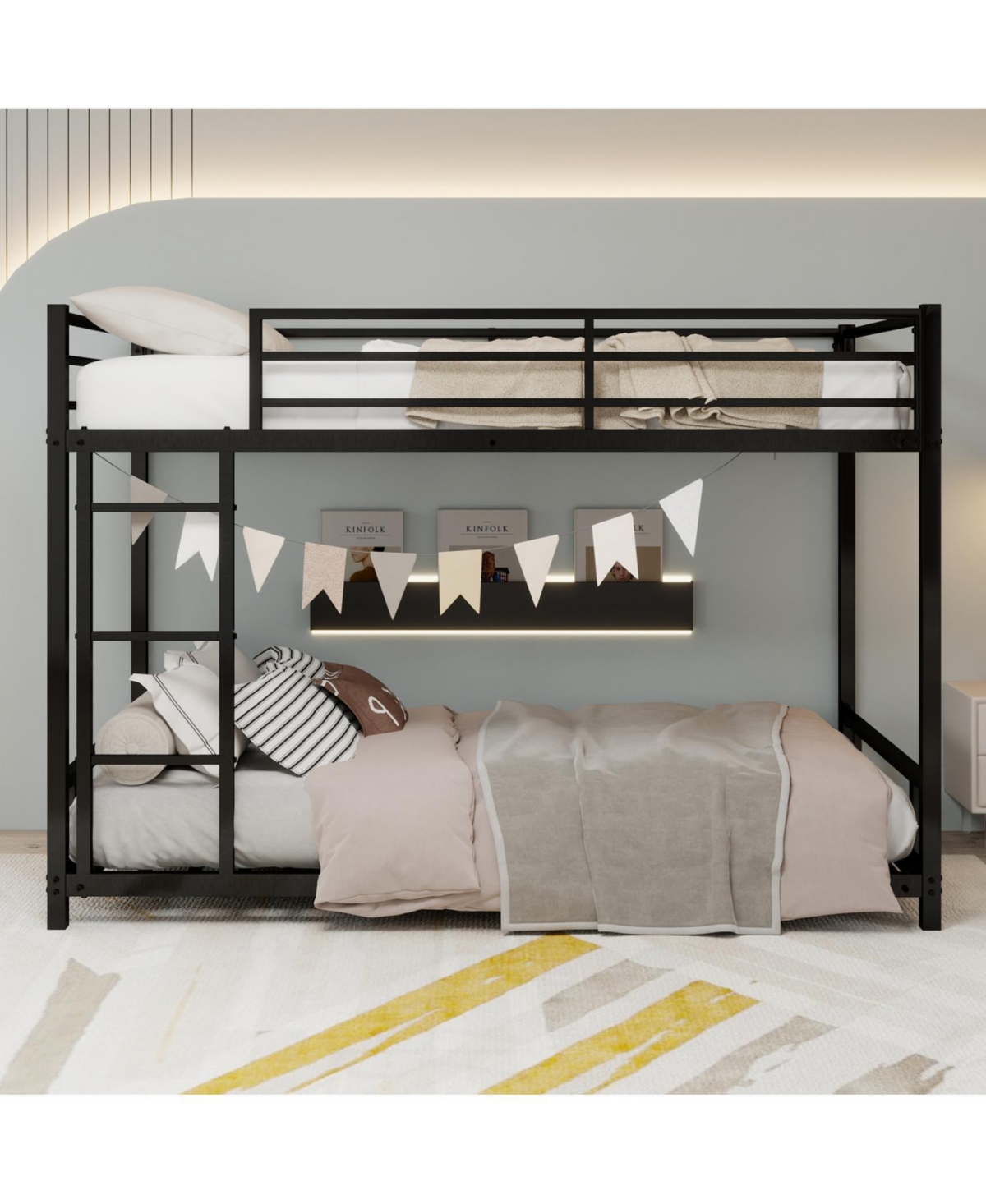 Click here for Rainsken Metal Bunk Bed Metal Low Profile Bunkbed... prices