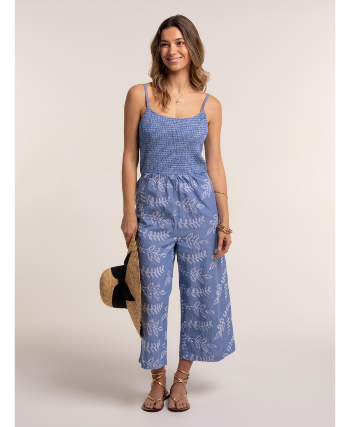 Click here for Brakeburn Womens Jeri Jumpsuit - Blue prices