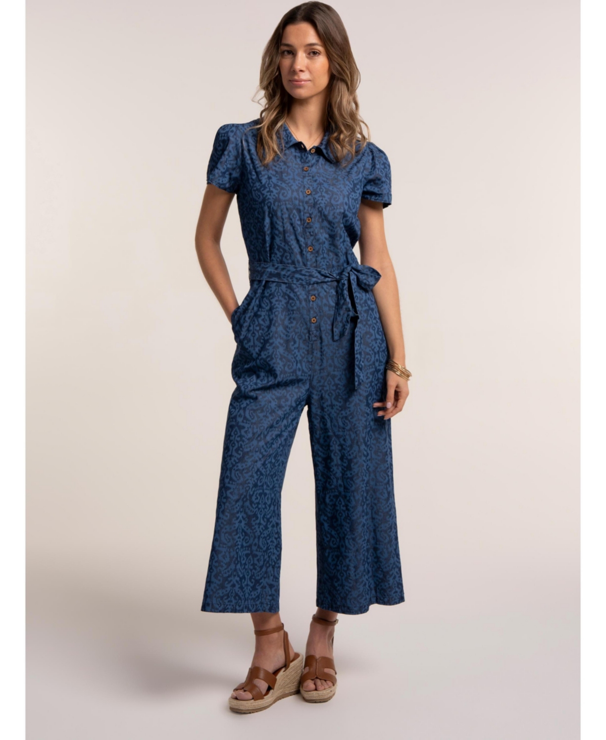 Click here for Brakeburn Womens Buzios Jumpsuit - Blue prices