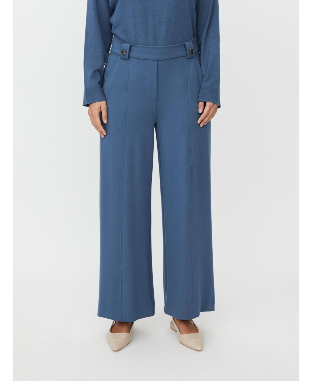 Click here for Masai Copenhagen Womens Cropped Wide Leg Pants - E... prices