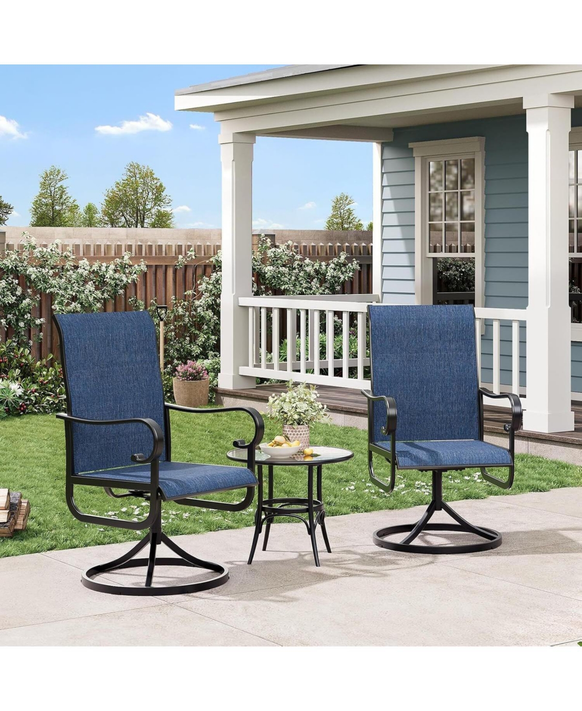 Click here for Xo Set of 2 All-Weather Patio Swivel Rocker Chairs... prices