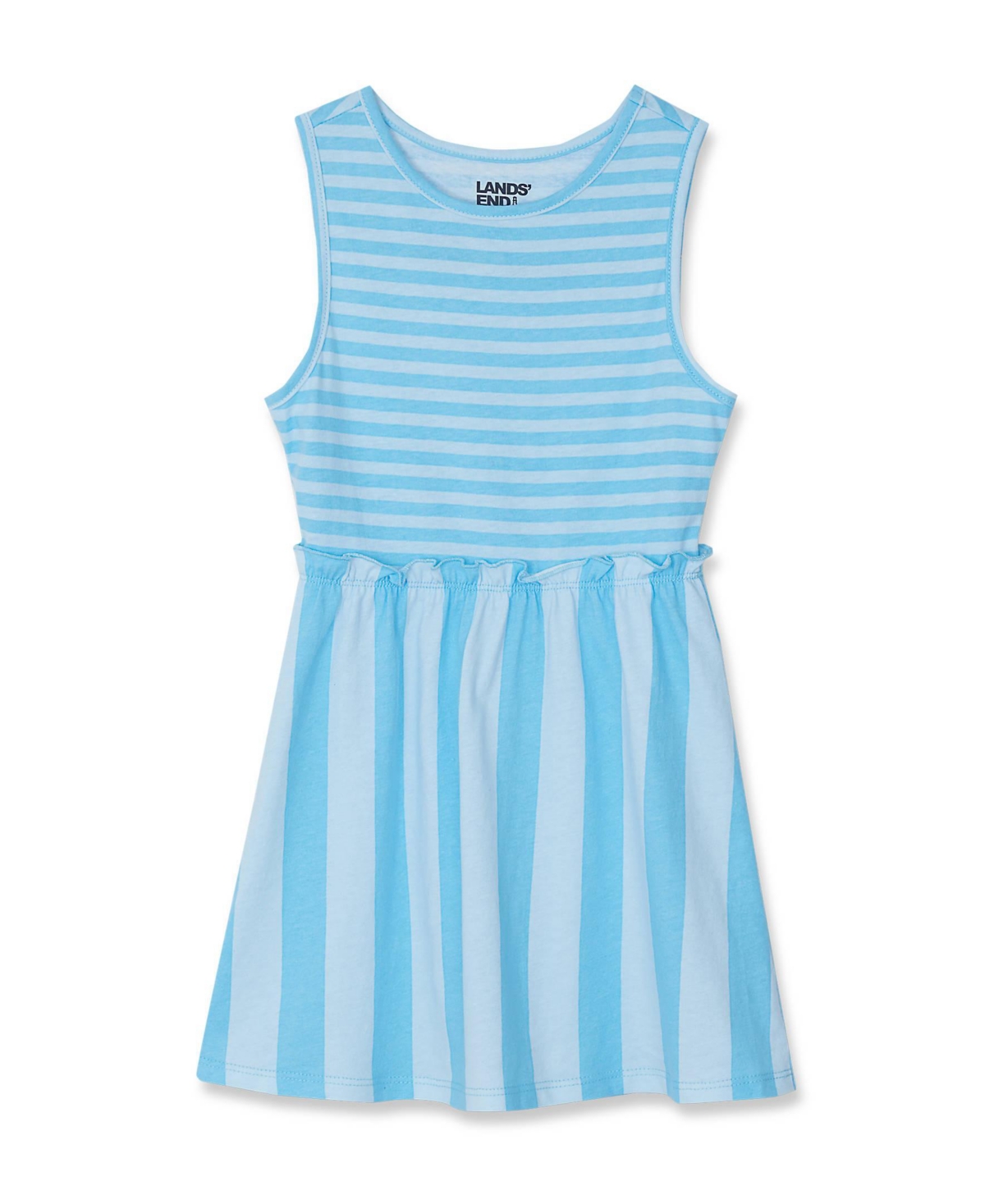 Click here for Lands End Girls Tunic Tank Top - Light blue stripe prices