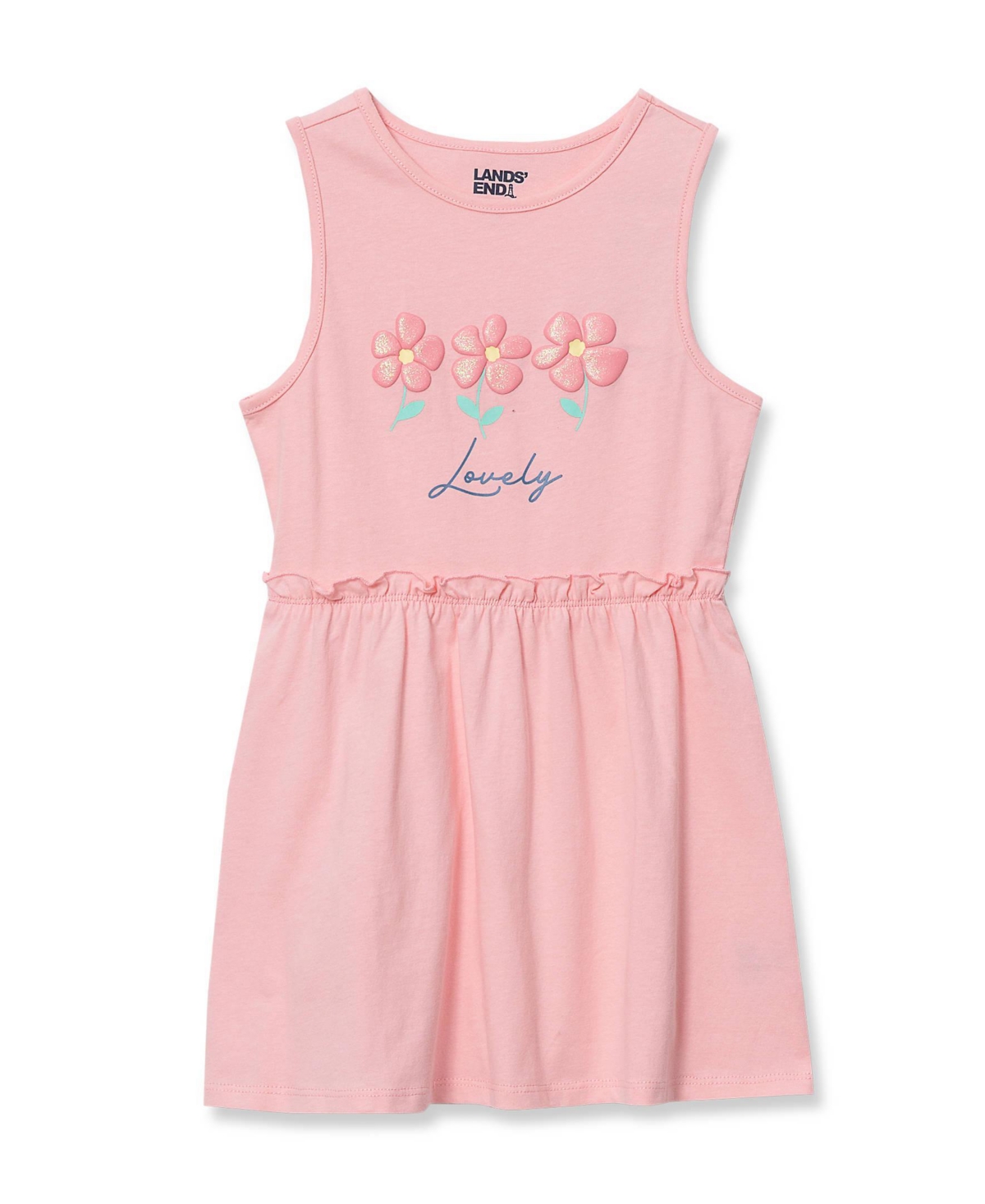 Click here for Lands End Girls Tunic Tank Top - Pale rose floral prices