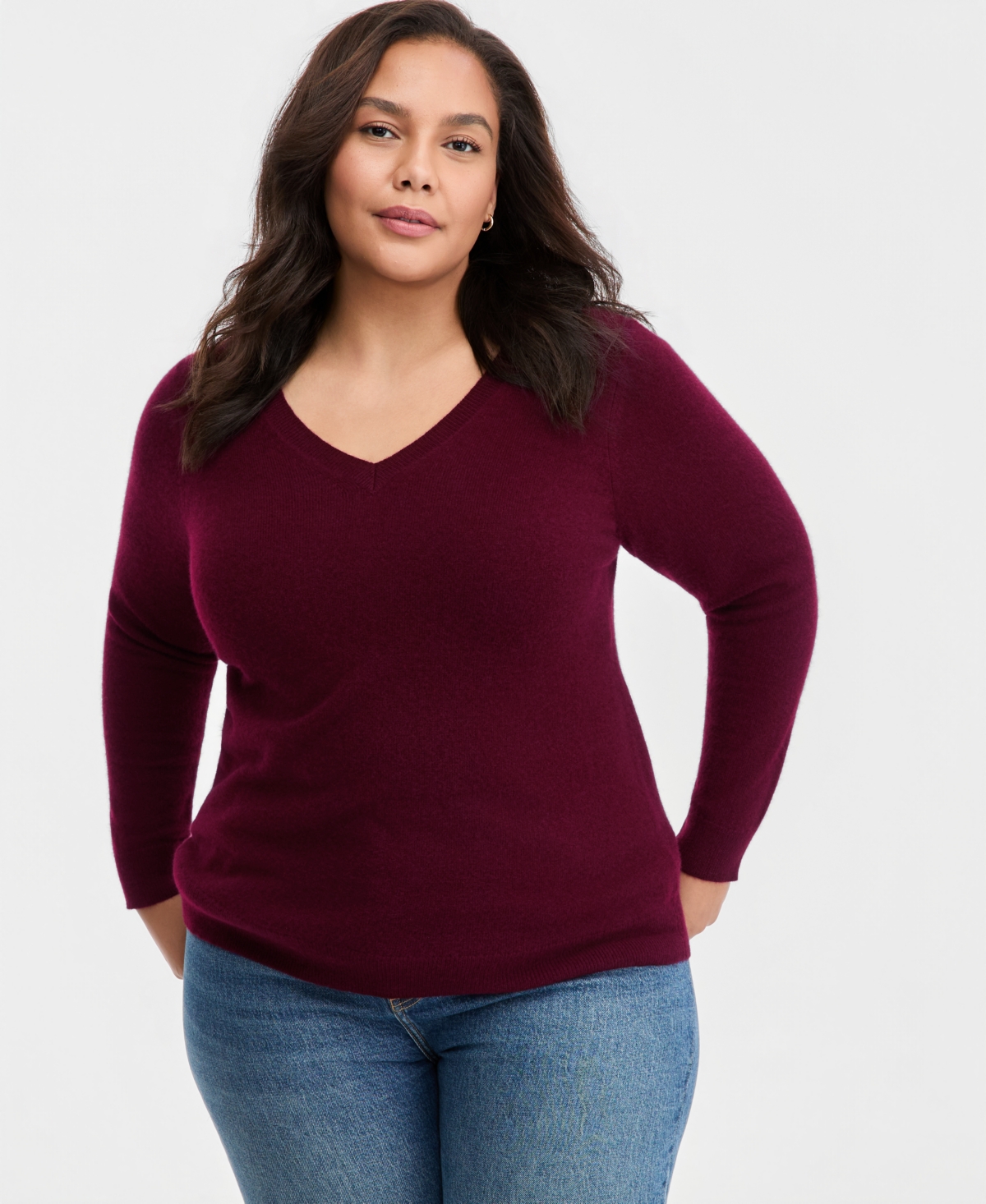 Click here for Charter Club Plus Size 100 Cashmere V-Neck Sweater... prices