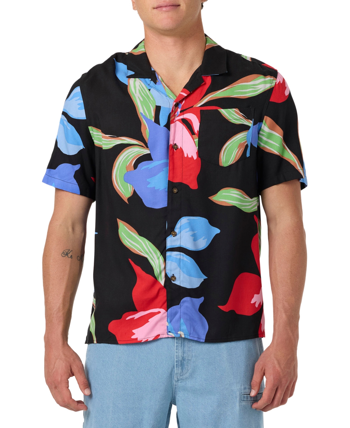 Click here for ONeill Mens Short-Sleeve Woven Camp Collar Shirt -... prices