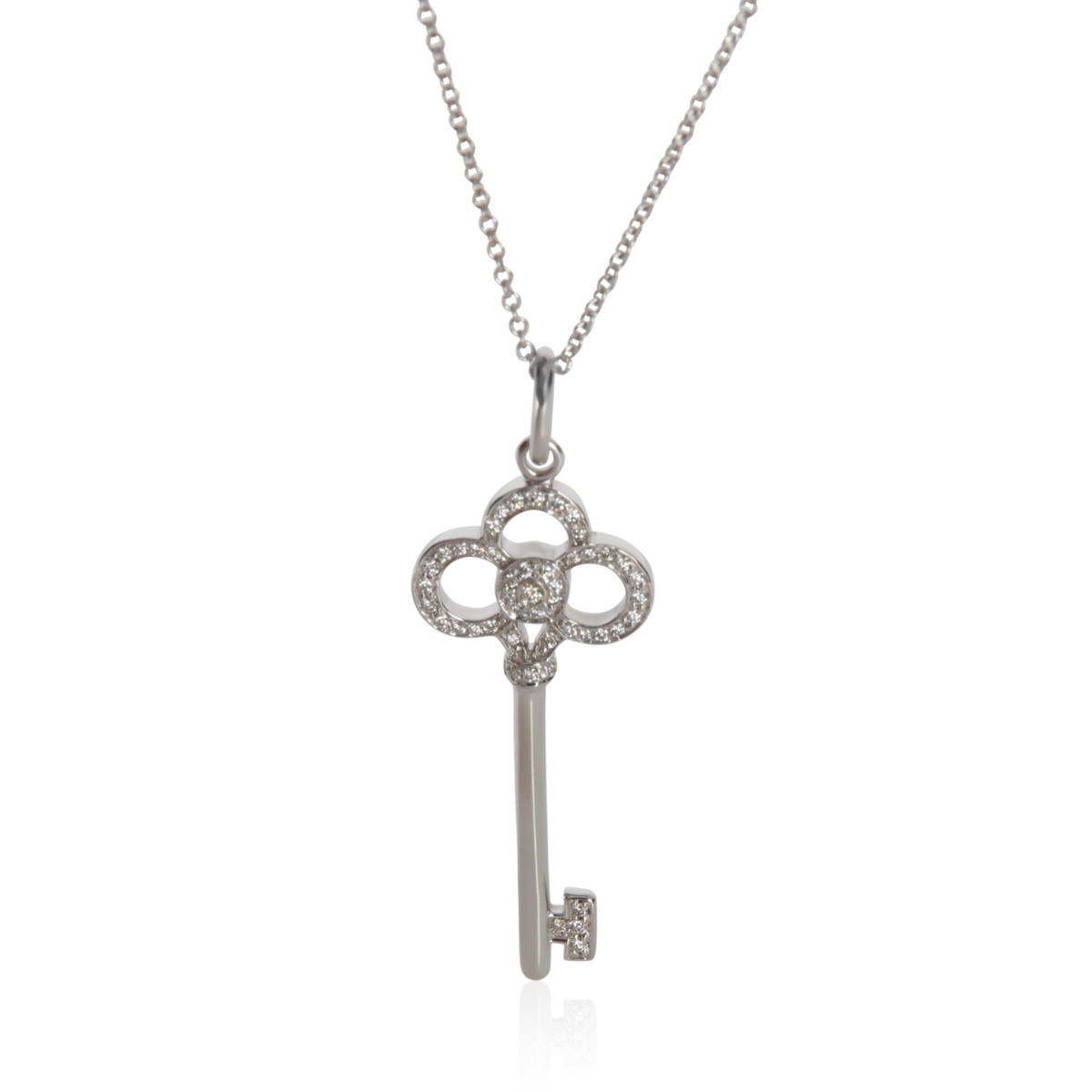 Click here for Pre-Owned Tiffany & Co White Gold Diamond Crown Ke... prices