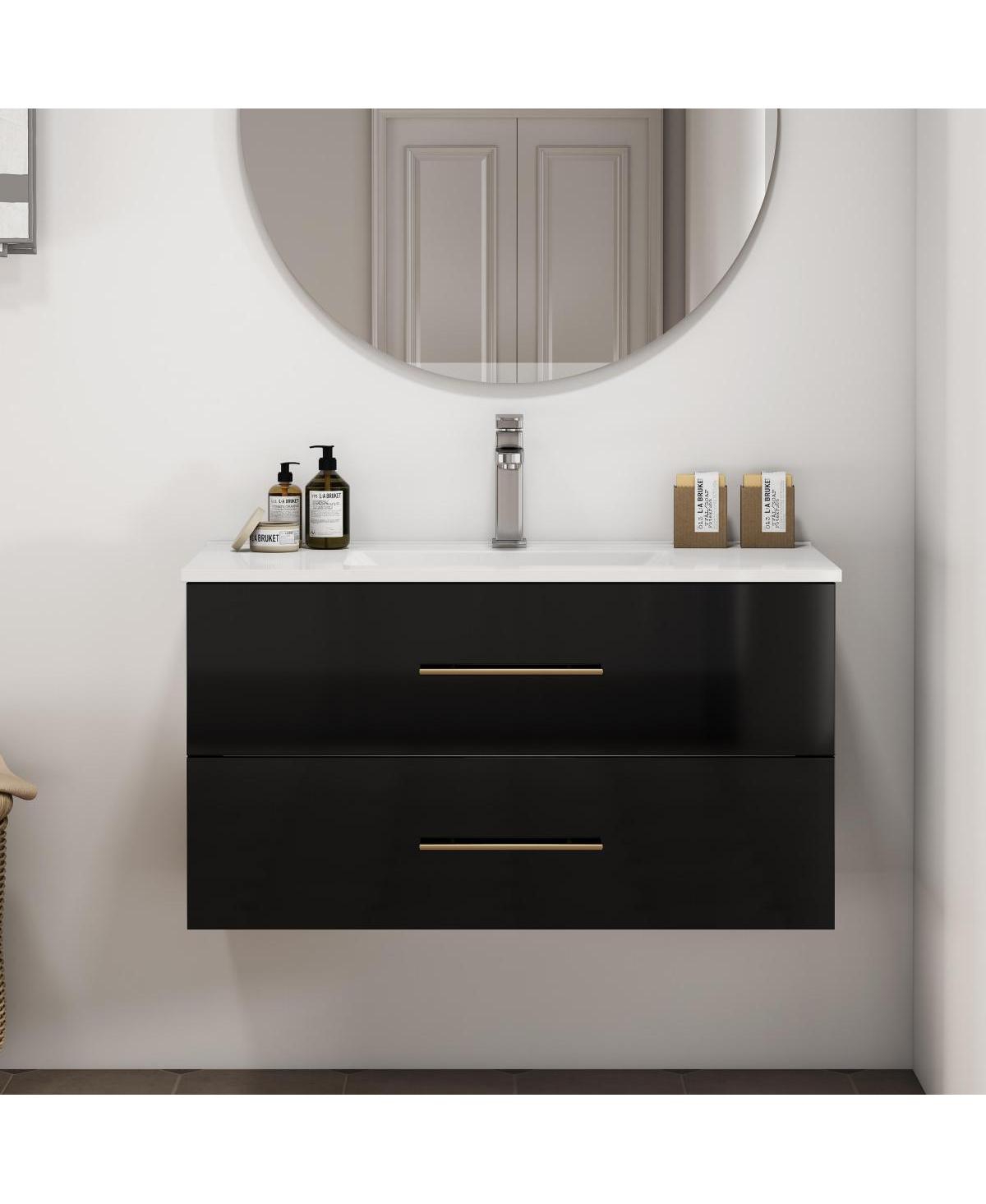 Click here for Sillysis Wall Mounted Bathroom Vanity with Ceramic... prices