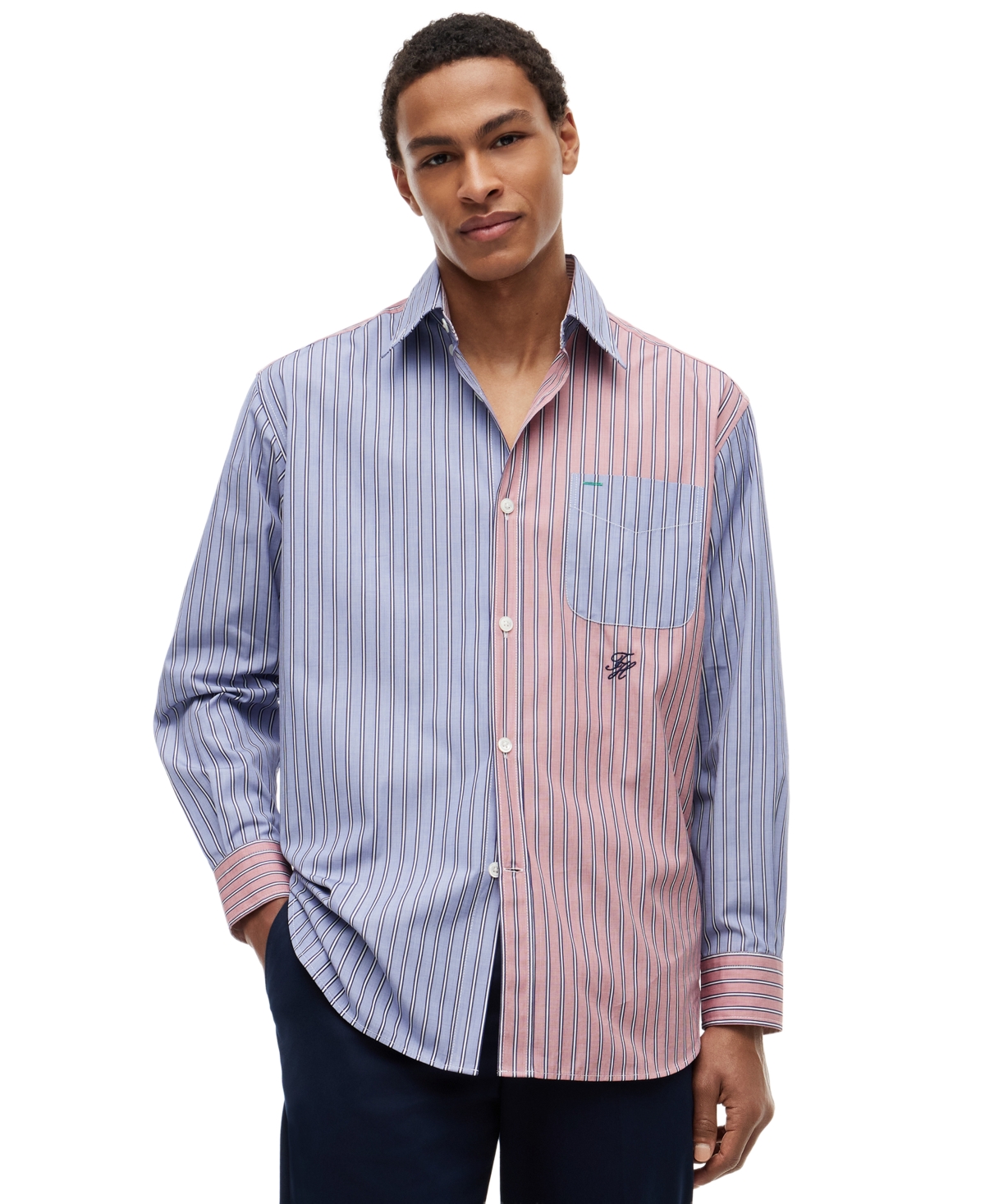 Click here for Tommy Hilfiger Mens Long-Sleeve Stripe Shirt - Clo... prices