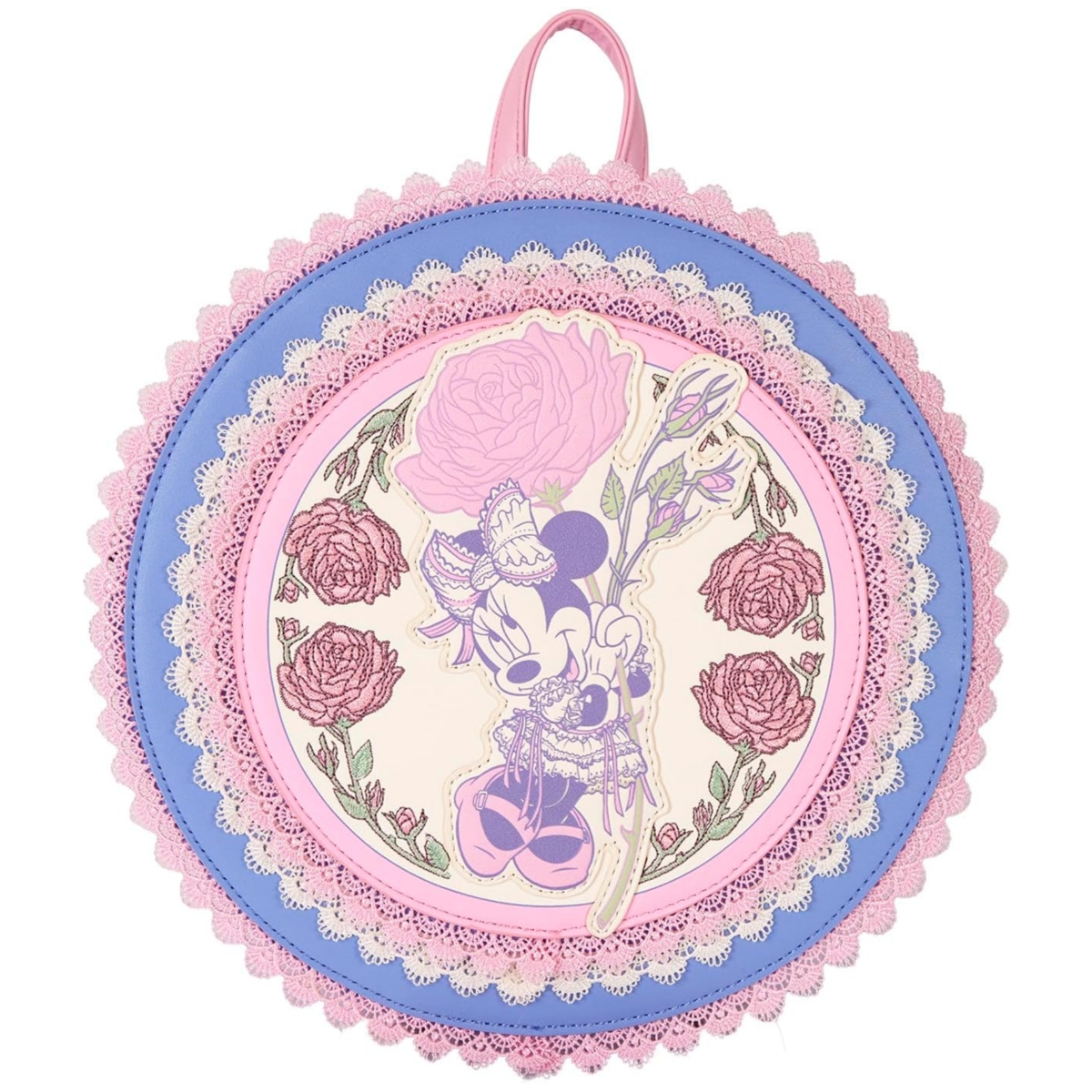 Click here for Disney Loungefly Minnie Floral and Lace Round Mini... prices