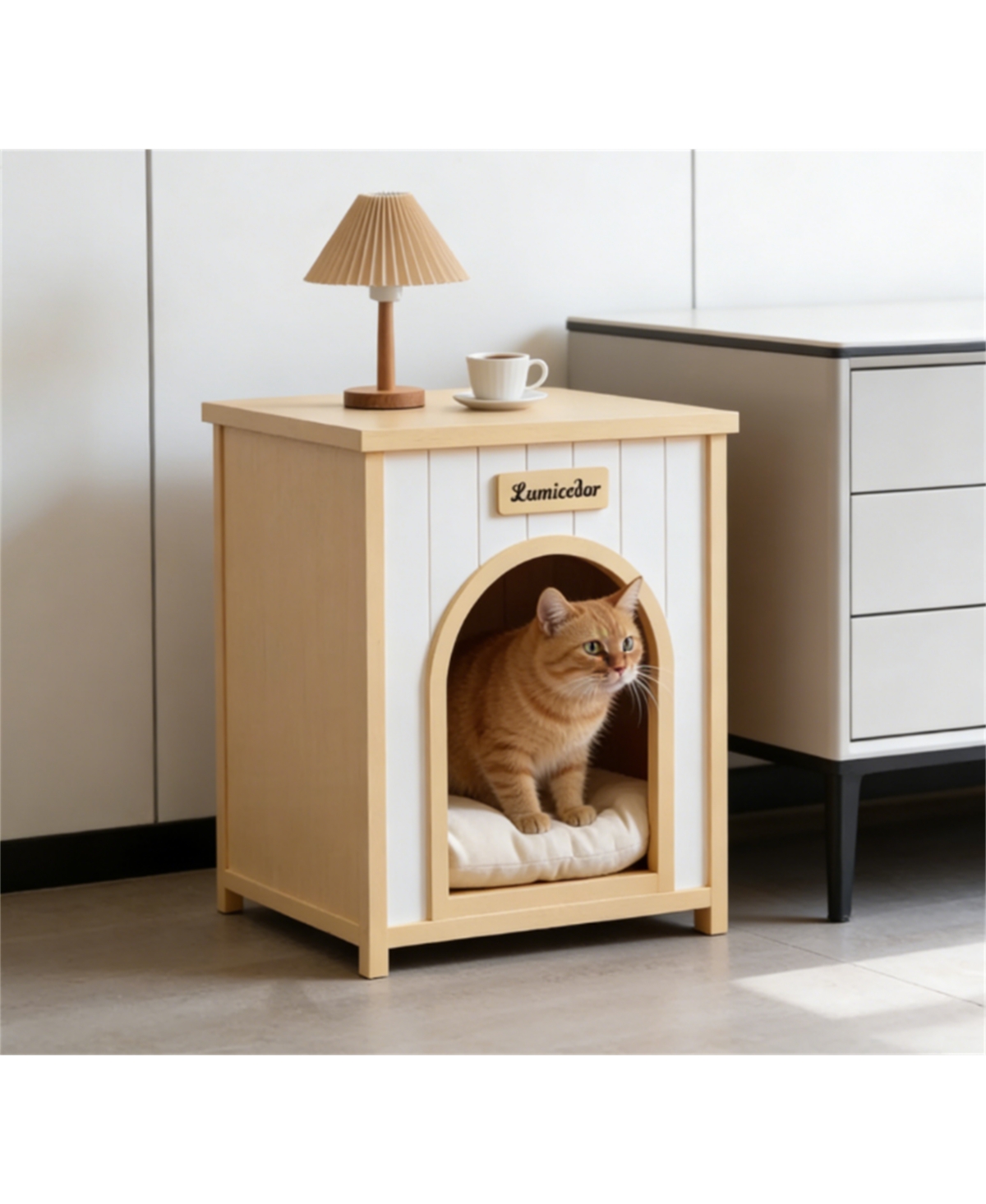 Click here for Zeus & Ruta Fsc Solid Wood Pet House Flat Roof Ind... prices