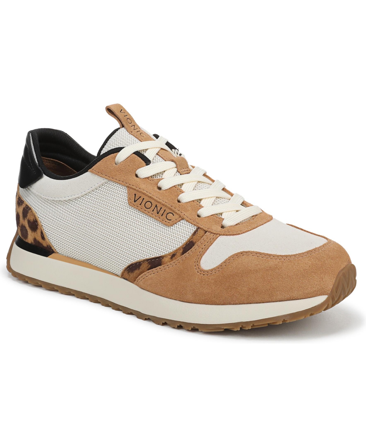 Click here for Vionic Womens Monarch Sneakers - Ivory/ leopard le... prices
