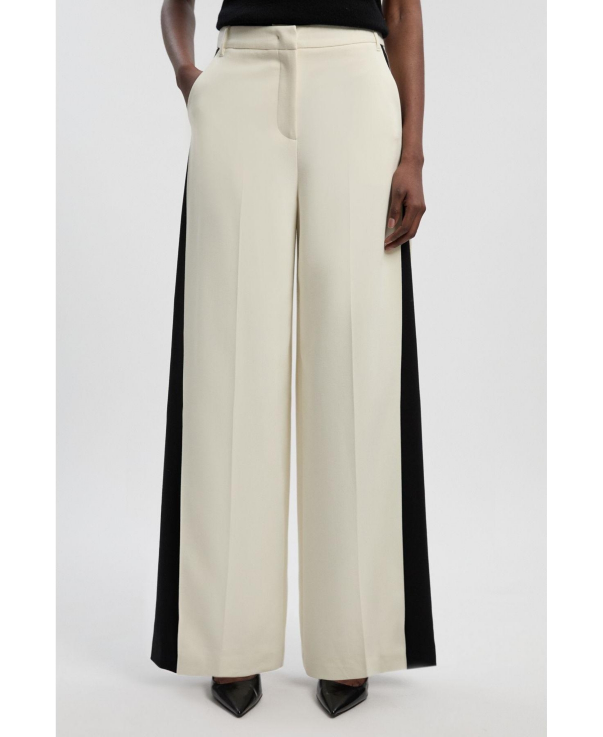 Click here for Karen Millen Womens Contrast Colour Wide Leg Trous... prices